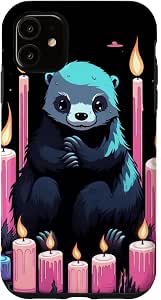Amazon.com: iPhone 11 Pastel Goth Honey Badger Anime Kawaii Nu Goth ...
