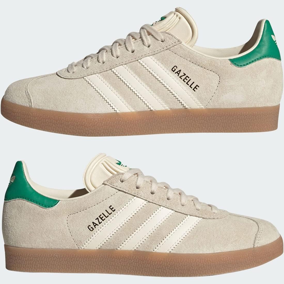 Amazon | [アディダス] ガゼル W W GAZELLE W ワンダーホワイト/クリームホワイト/ガム IF3235 アディダス ...