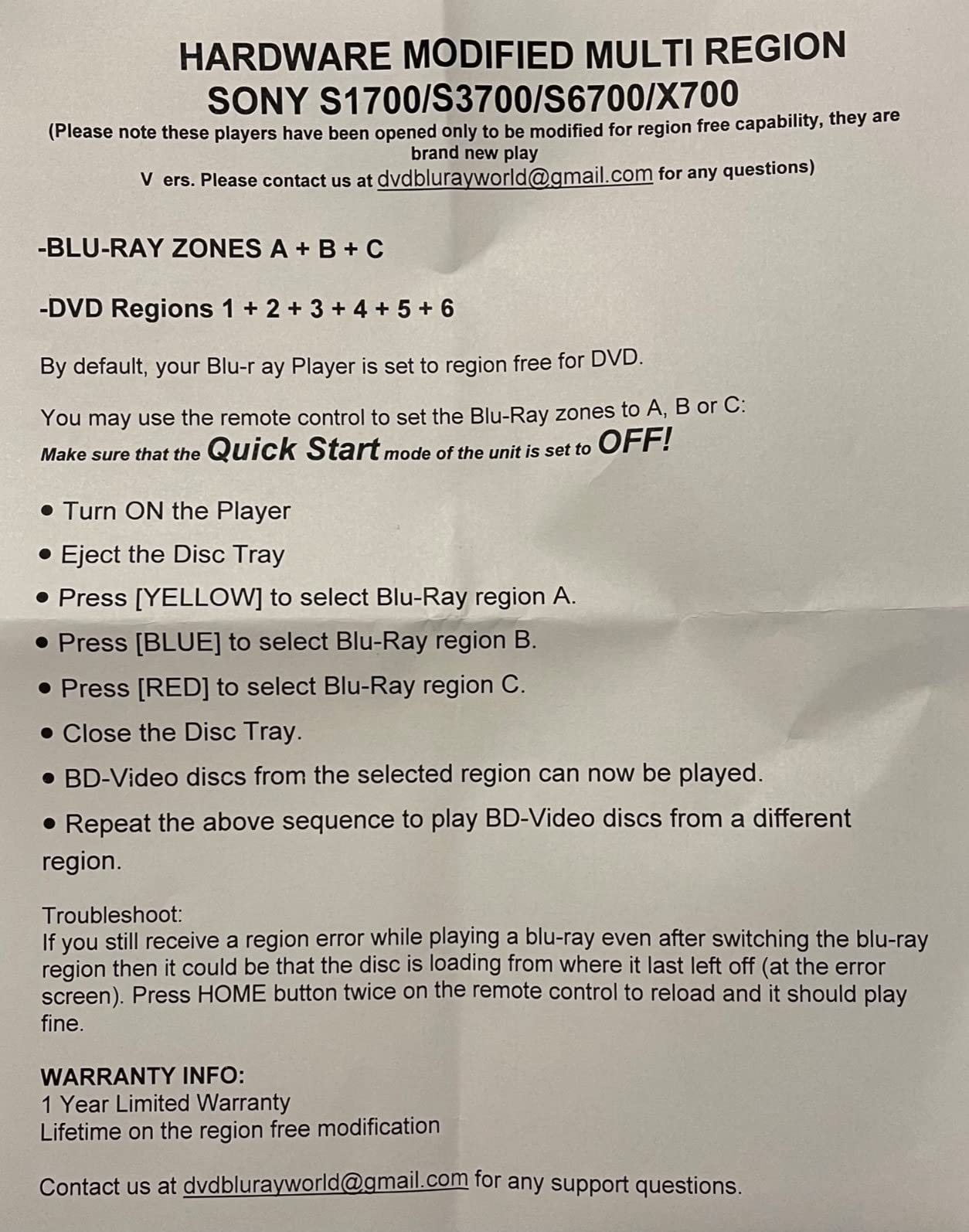 $23/mo - Finance Sony Multi Zone Region Free Blu Ray Player - PAL/NTSC ...