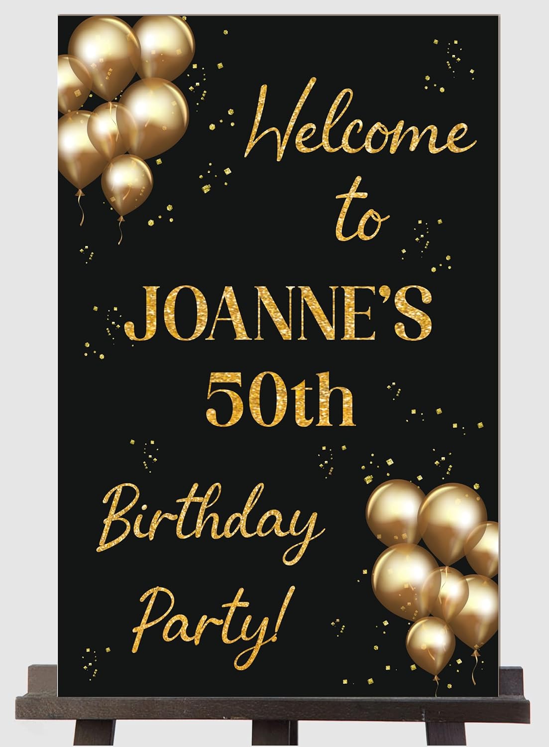 Personalised Happy Birthday Welcome Sign – Custom Name Age Date, Adult ...
