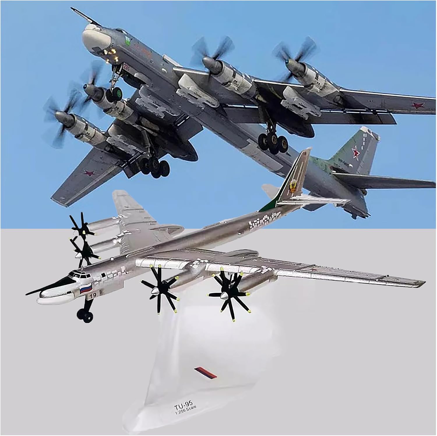 ODddot 1:200 Russian TU95 Strategic Bomber Alloy Model TU95 Bear ...