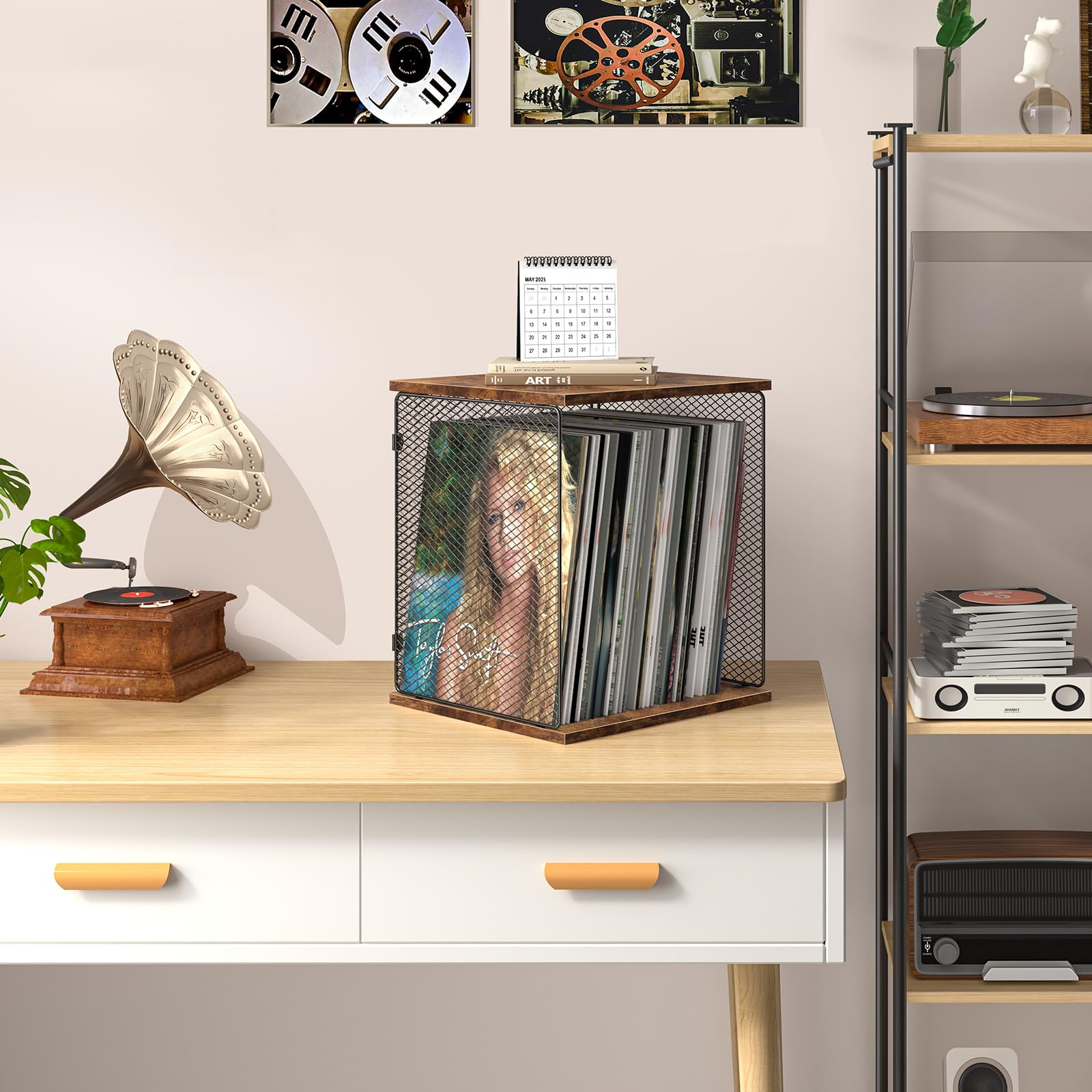 Snapklik.com : Vinyl Record Storage, DIY Stackable Album Storage Box ...