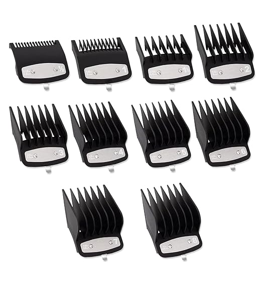 Amazon.com: 10-Piece Clipper Guard Set, Black Professional Clipper ...