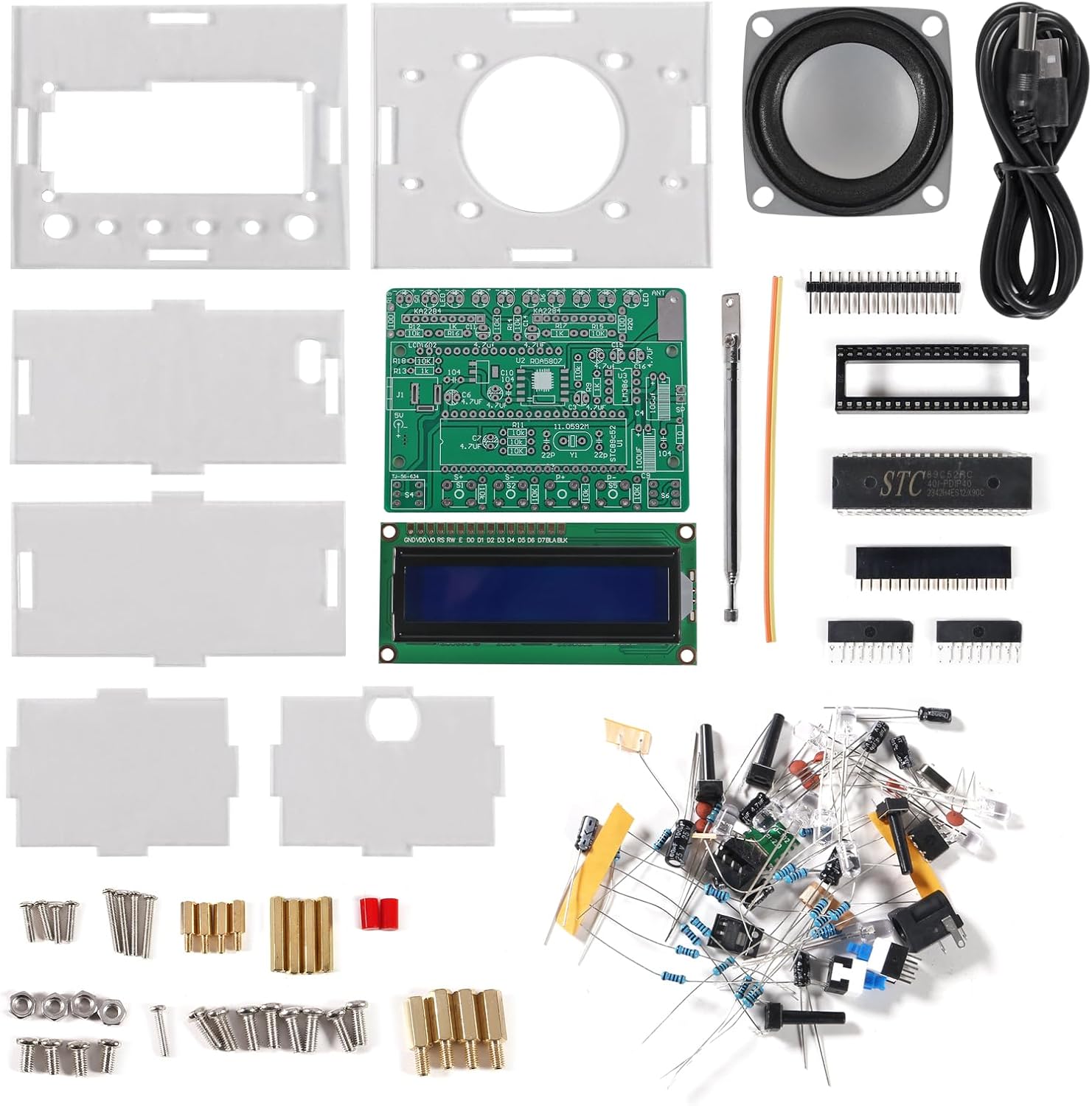 Amazon.com: DIANN FM Radio Kit Radio Projects with LED Flashing Lights ...