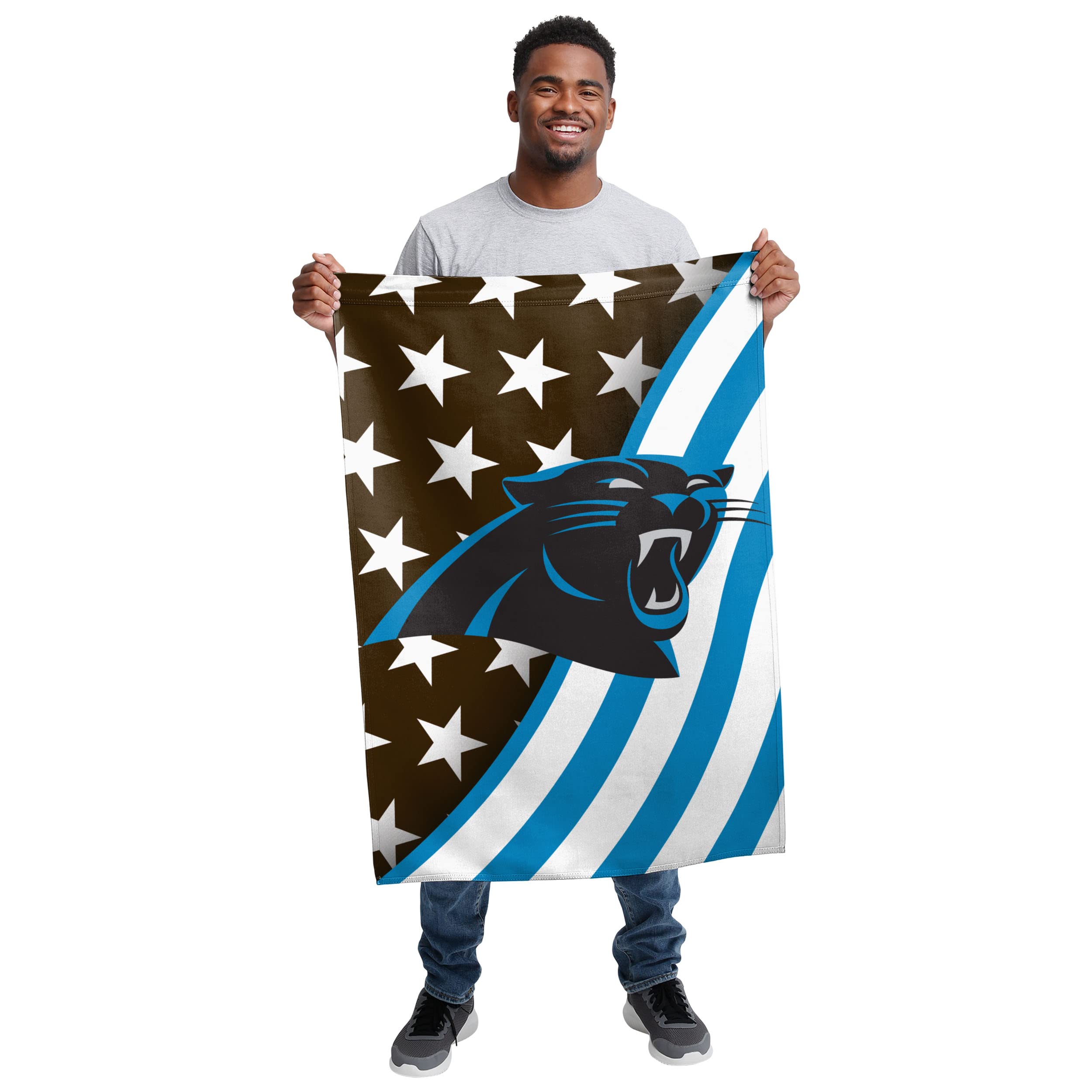 Snapklik.com : Carolina Panthers NFL Americana Vertical Flag