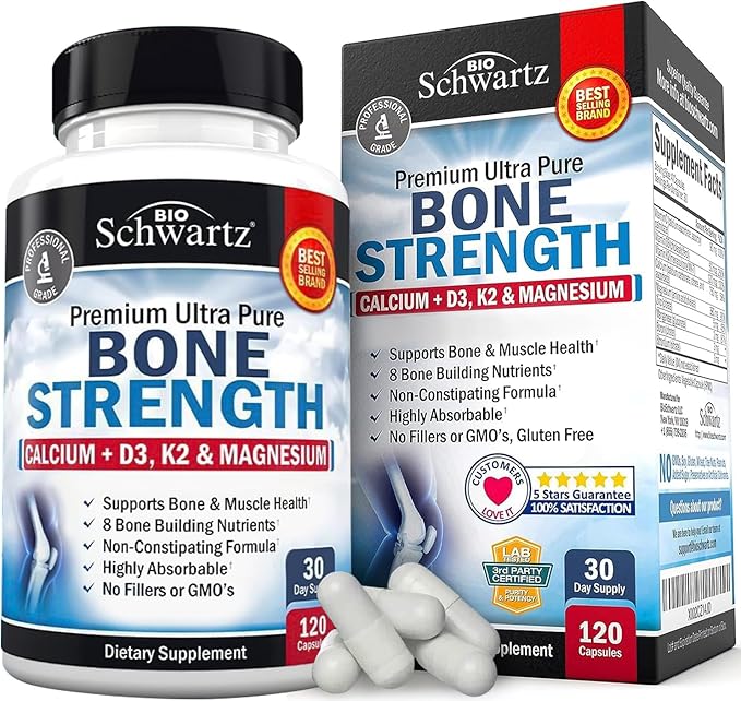 Amazon.com: Bone Strength Calcium Supplement - With Calcium, Vitamin D3 ...