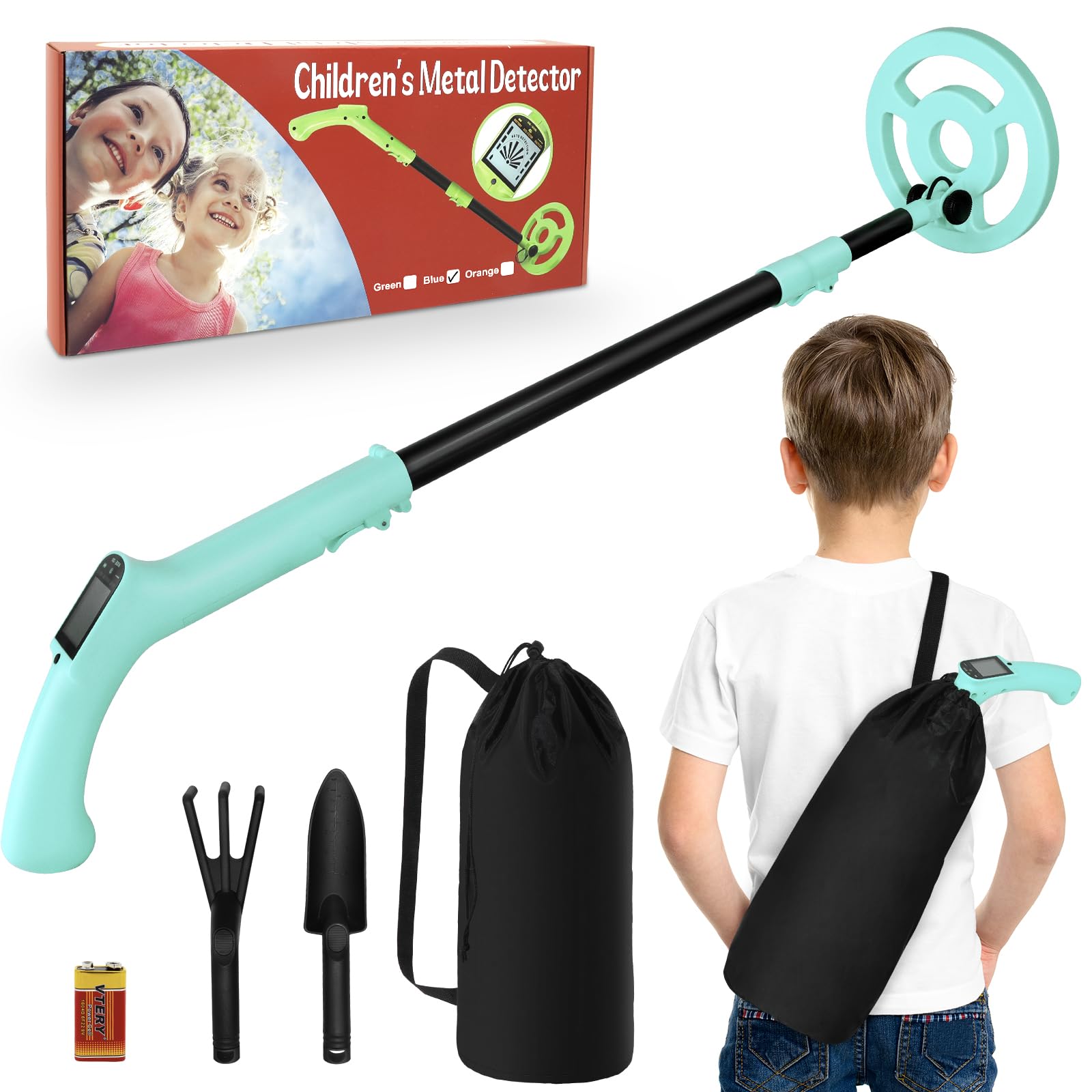 Metal Detector Kids, iTayga Adjustable Kids Metal Detector(24"-35 ...
