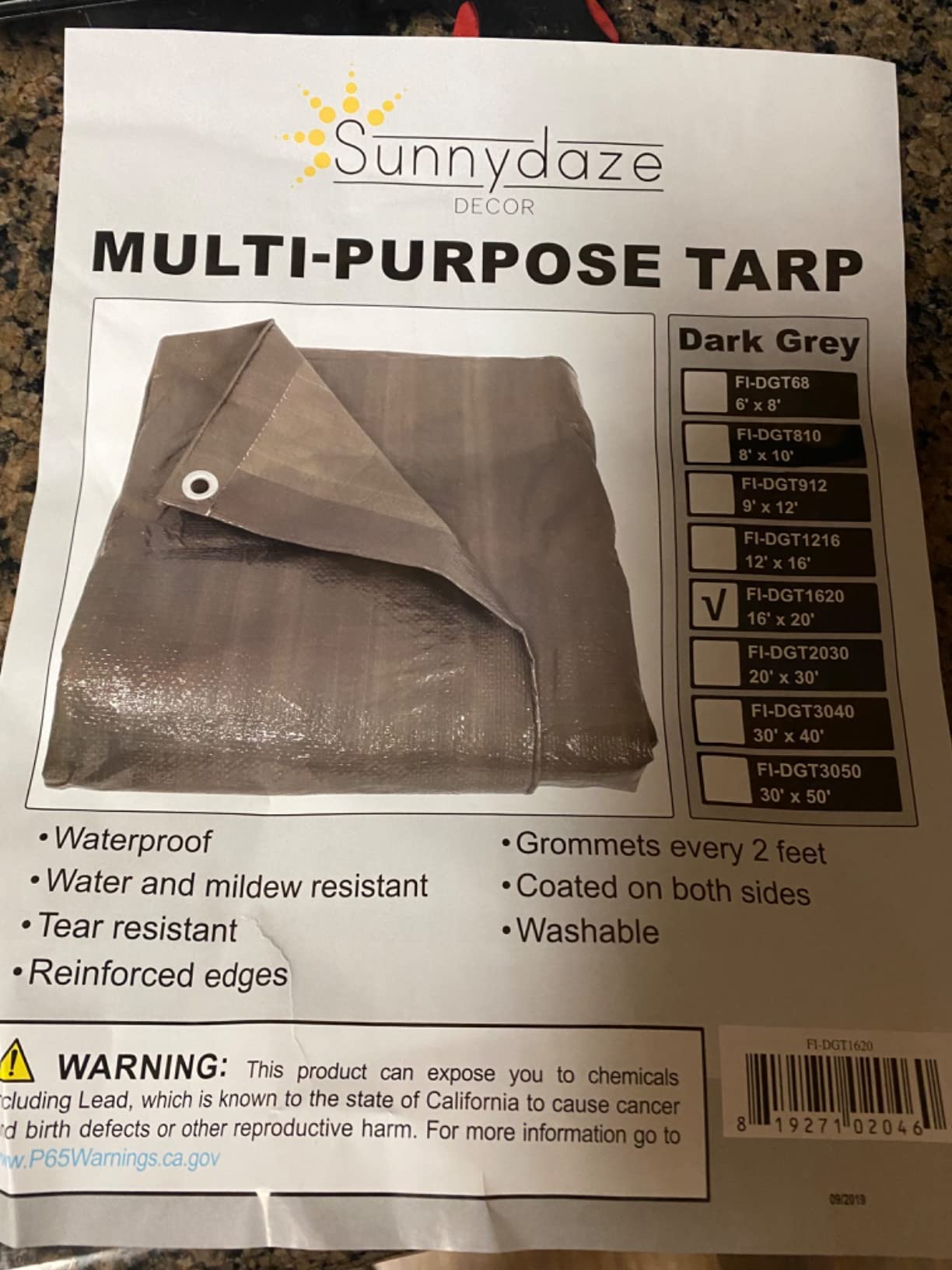 $4/mo - Finance Sunnydaze 9x12 Multipurpose Tarp - Heavy-Duty Outdoor ...
