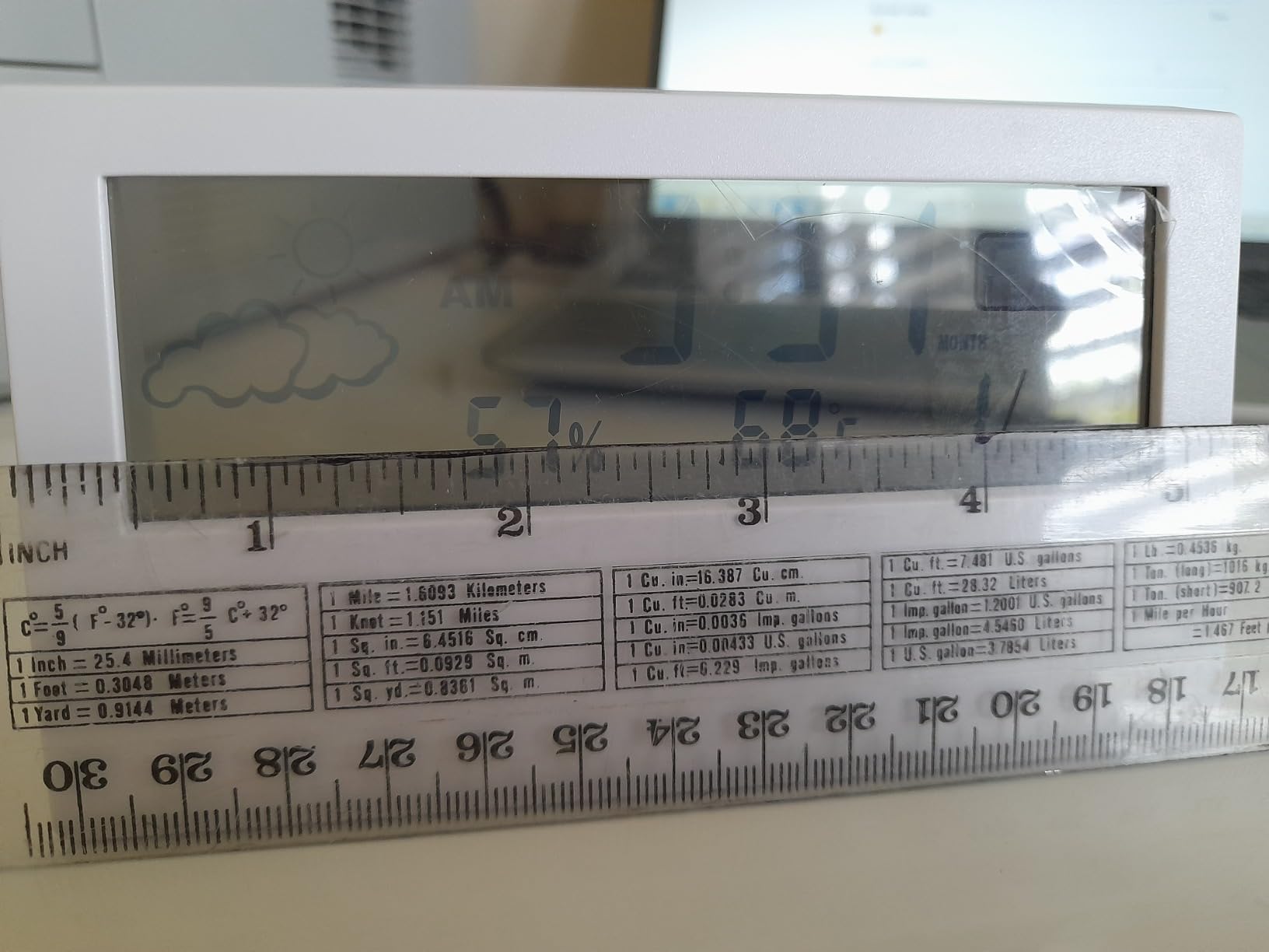 LuxSoramia Digital Alarm Clock,Transparent Modern Design, Temperature ...