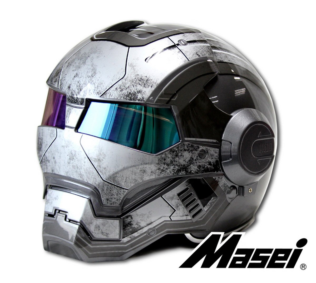 Masei Helmets Masei Iron Motorcycle Helmet For Men Women Matt Black