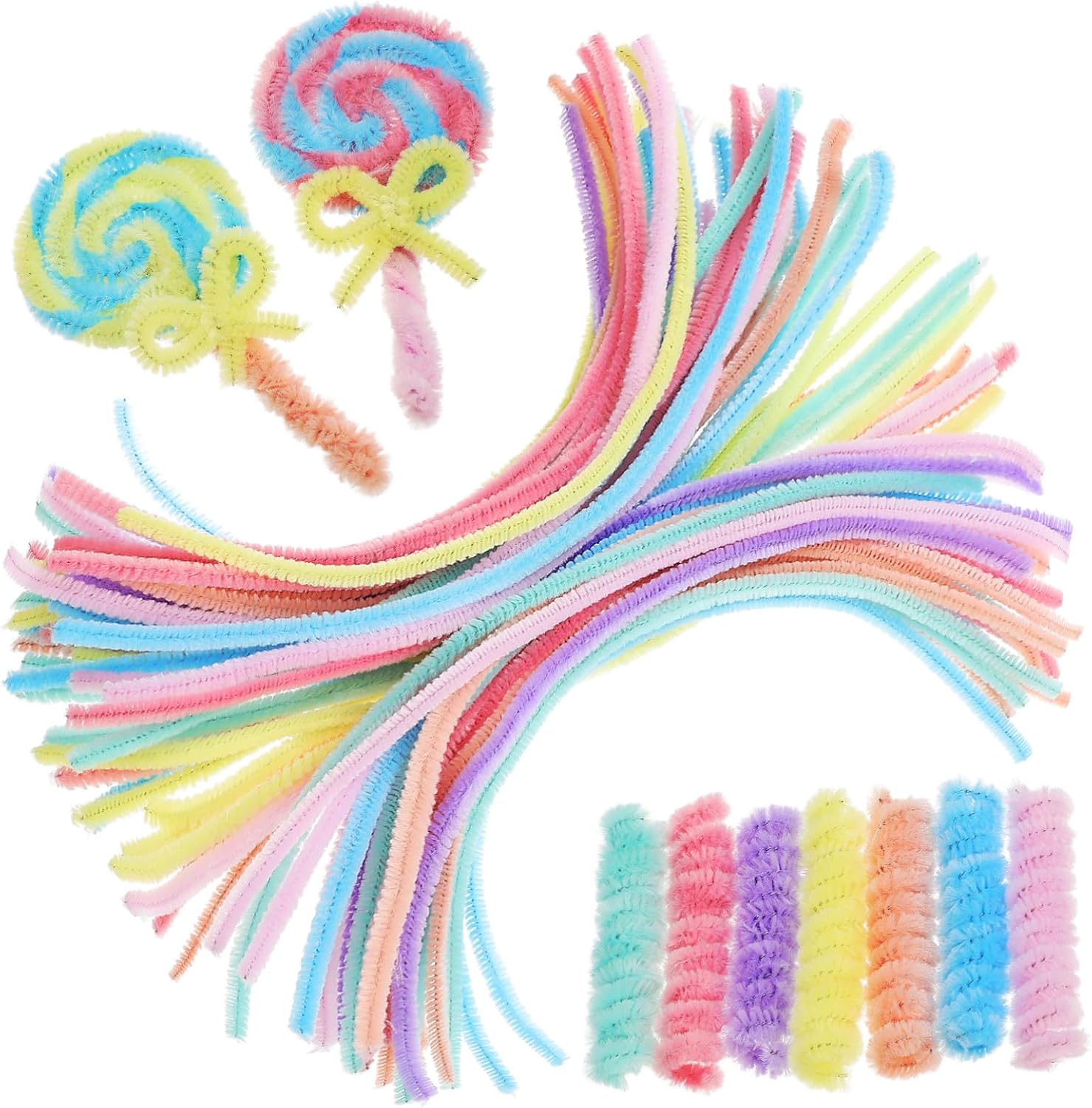 Amazon.com: 300 Pcs Top Twisting Stick Twisting Sticks Pastel Color ...