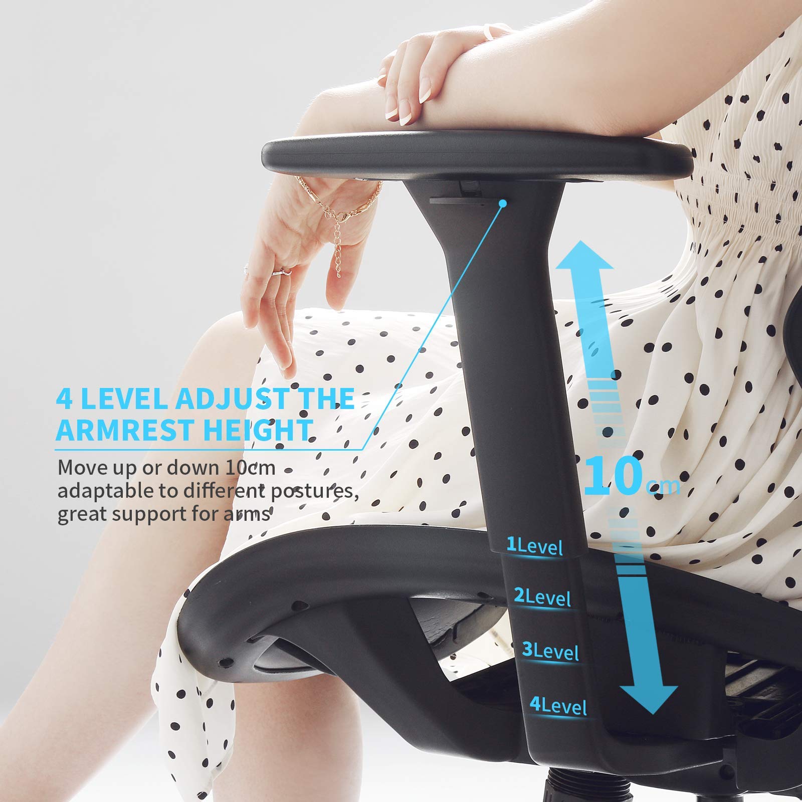 IntimaTe WM Heart Office Chair, Mesh Cushion, High Back,Strengthen ...