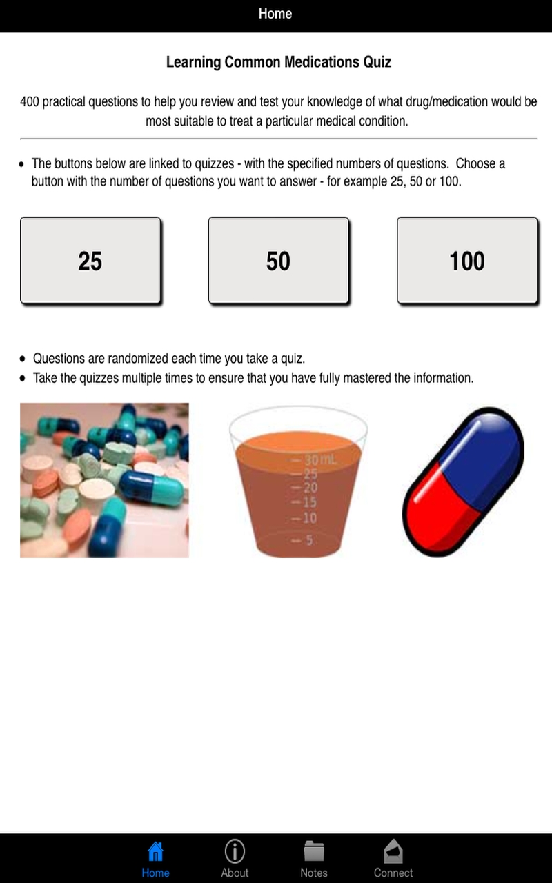 Learning Common Medications Quiz - App on the Amazon Appstore