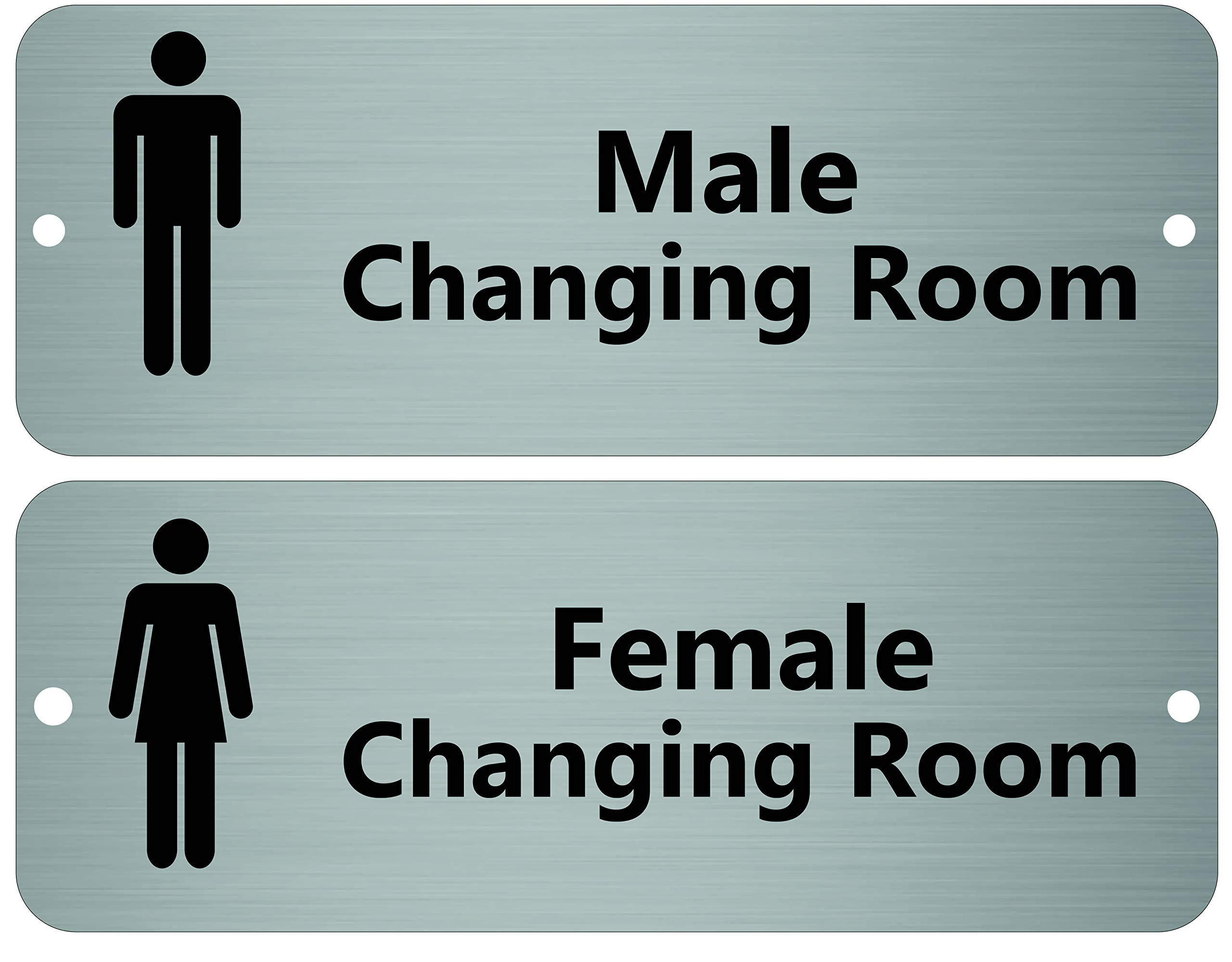 Male Female Changing Room Signs (200mm x 75mm Twin Pack) UK Made screw ...