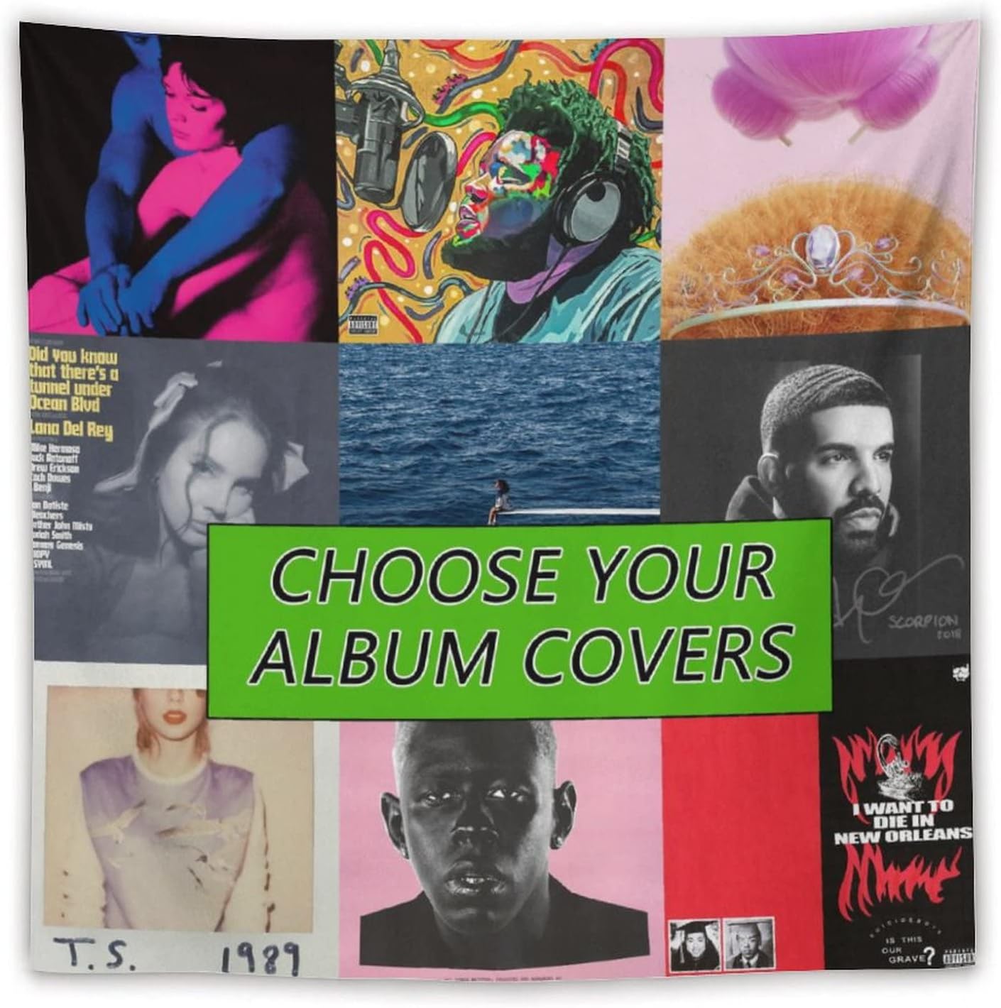 Amazon.com: ZAKWAS Custom Album Tapestry/Custom Album Flag/Personal ...