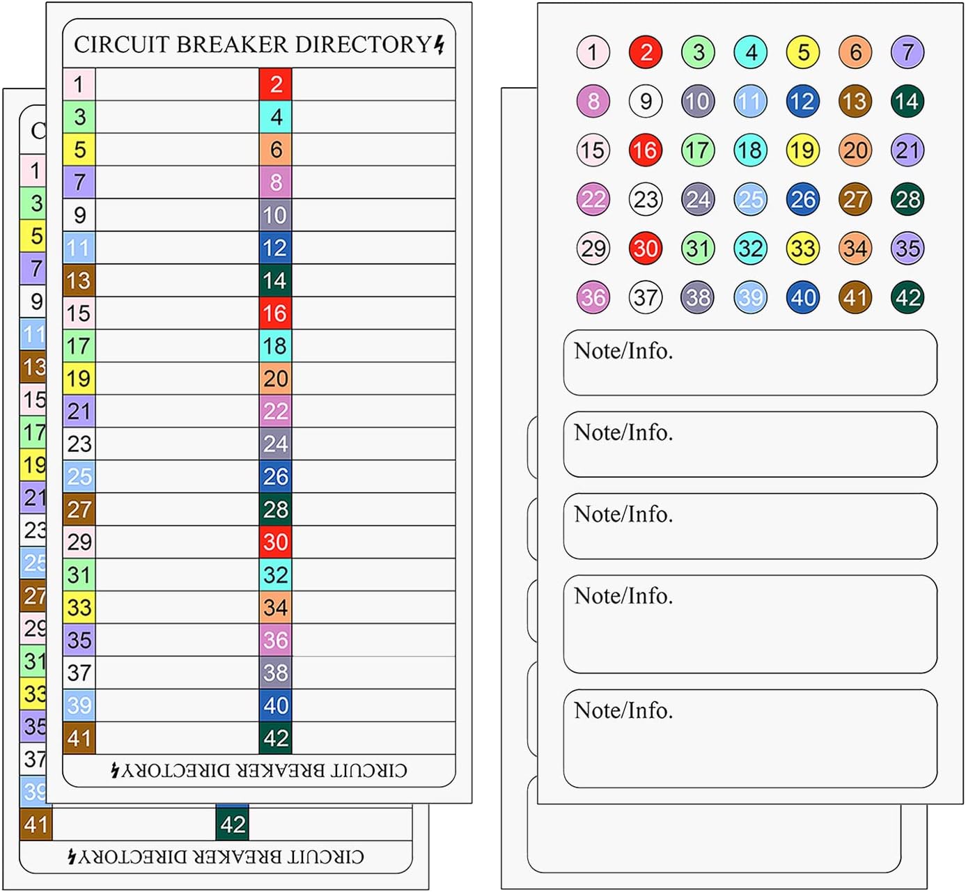 Amazon.com: Circuit Breaker Directory Label Sticker Decal Electric Fuse ...