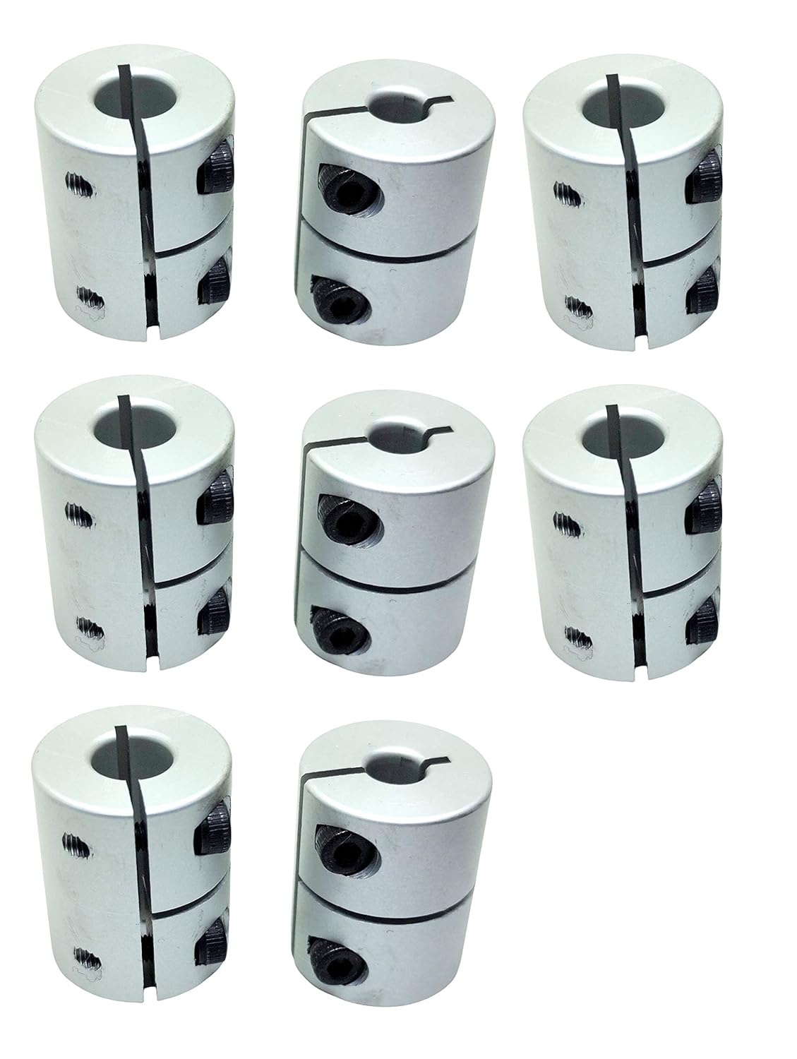 INVENTO 8Pcs 6x8mm Motor Jaw Shaft Coupler Aluminum 6mm to 8mm Rigid ...