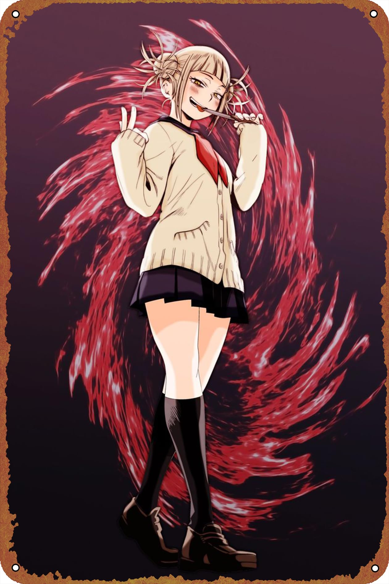 Amazon.com : Himiko Toga Anime Poster Retro Metal tin Sign Halloween ...