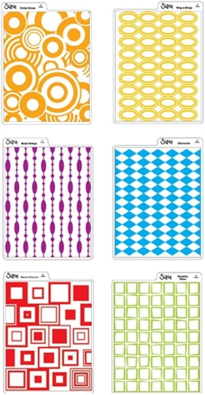 Amazon.com: Ellison Sizzix Texturz Texture Plates-Kit #2