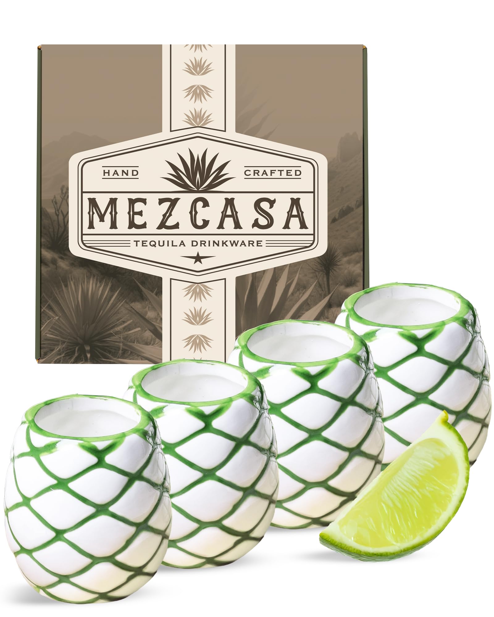 Amazon.com | MEZCASA Tequila Shot Glasses Set – Agave Glasses Inspired by the Agave Pina Cone ...