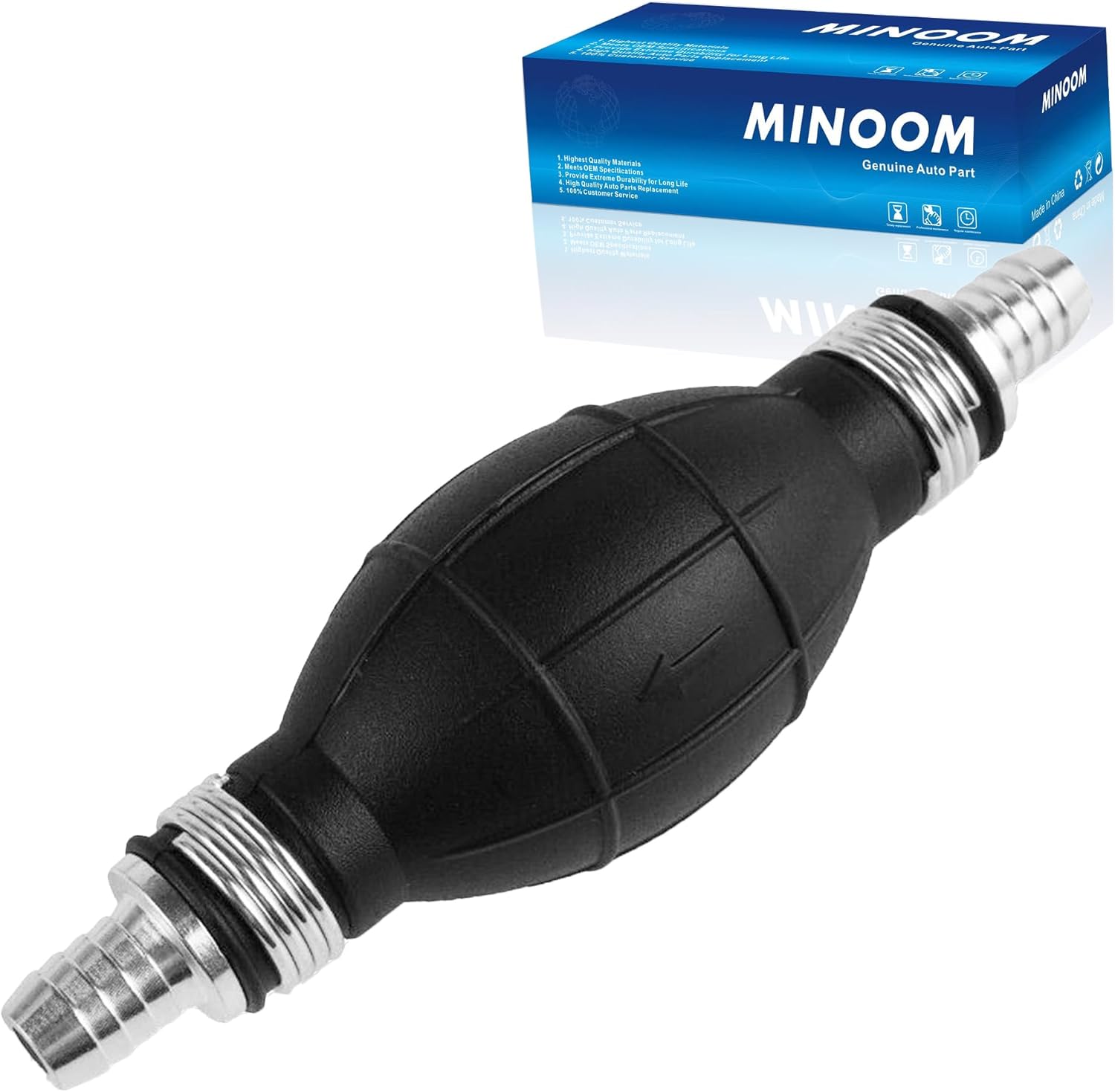 Amazon.com: MINOOM Fuel Pump Hand Primer Bulb Fuels Rubber & Aluminum ...