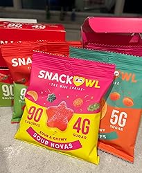 Amazon.com : Snack Owl Vegan Sour Gummy Candy – Gluten Free, Low ...