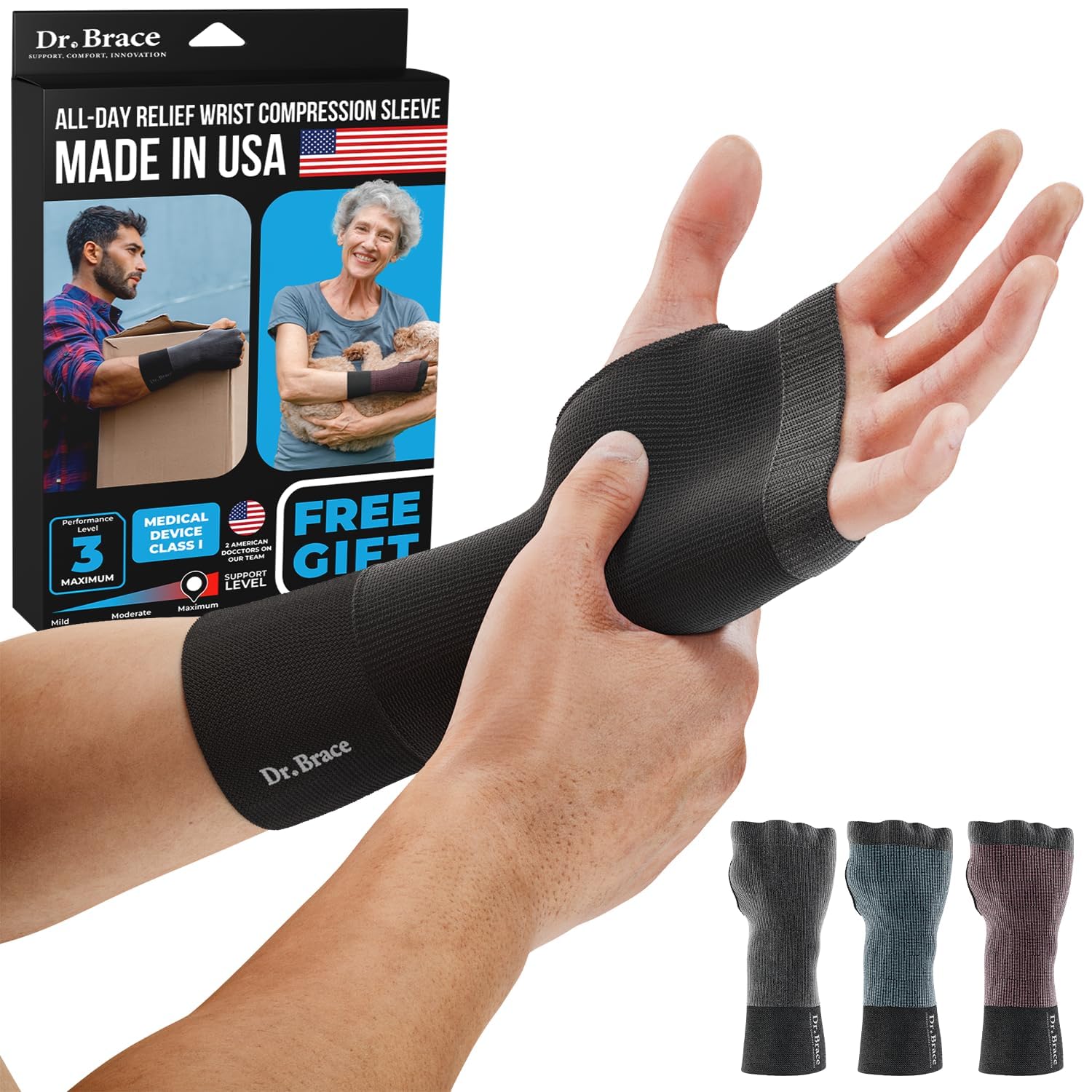 DR. BRACE - MADE IN USA - Wrist Brace & Compression Arthritis Gloves ...
