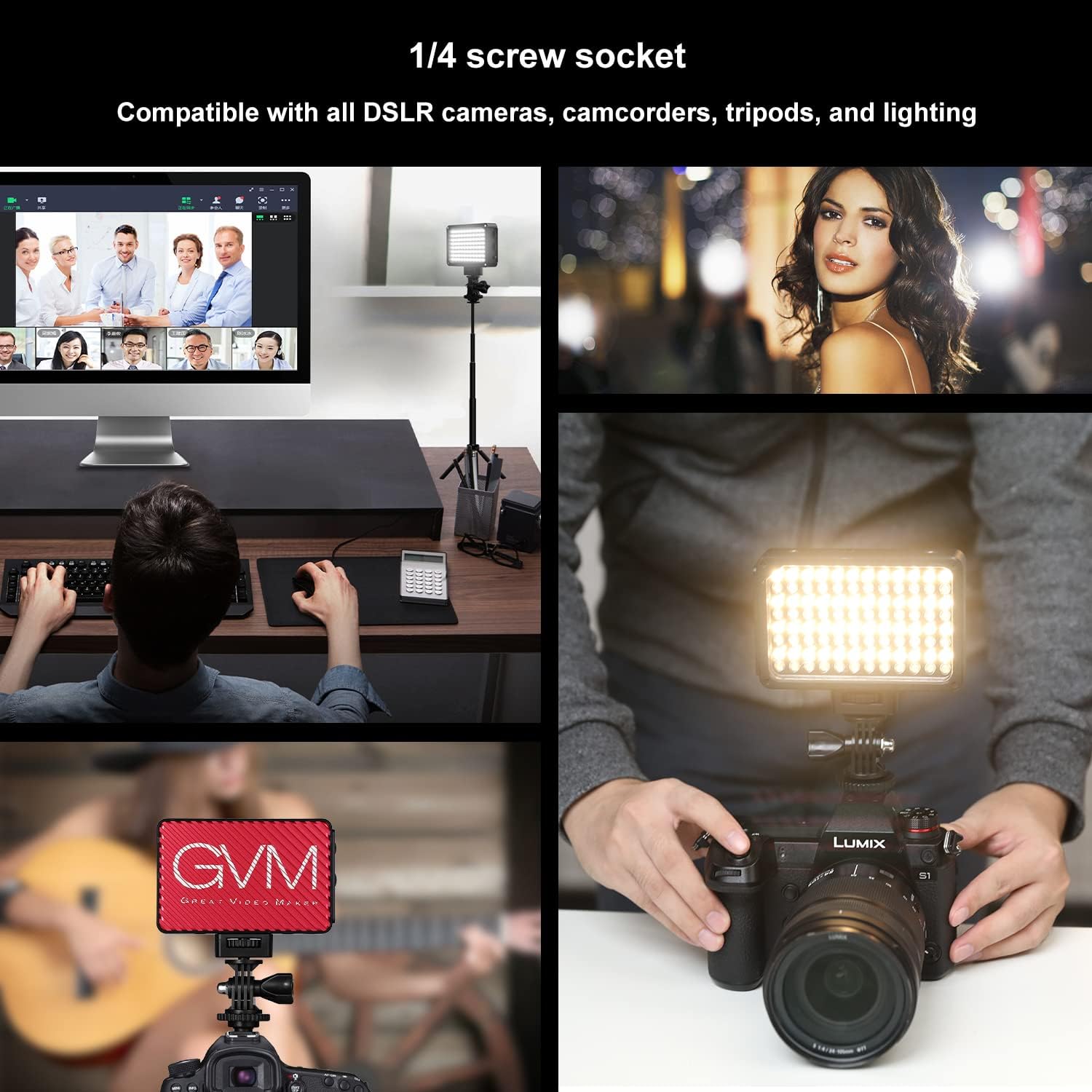 Buy GVM Bicolor Camera Light, Portable LED Video Light with ...