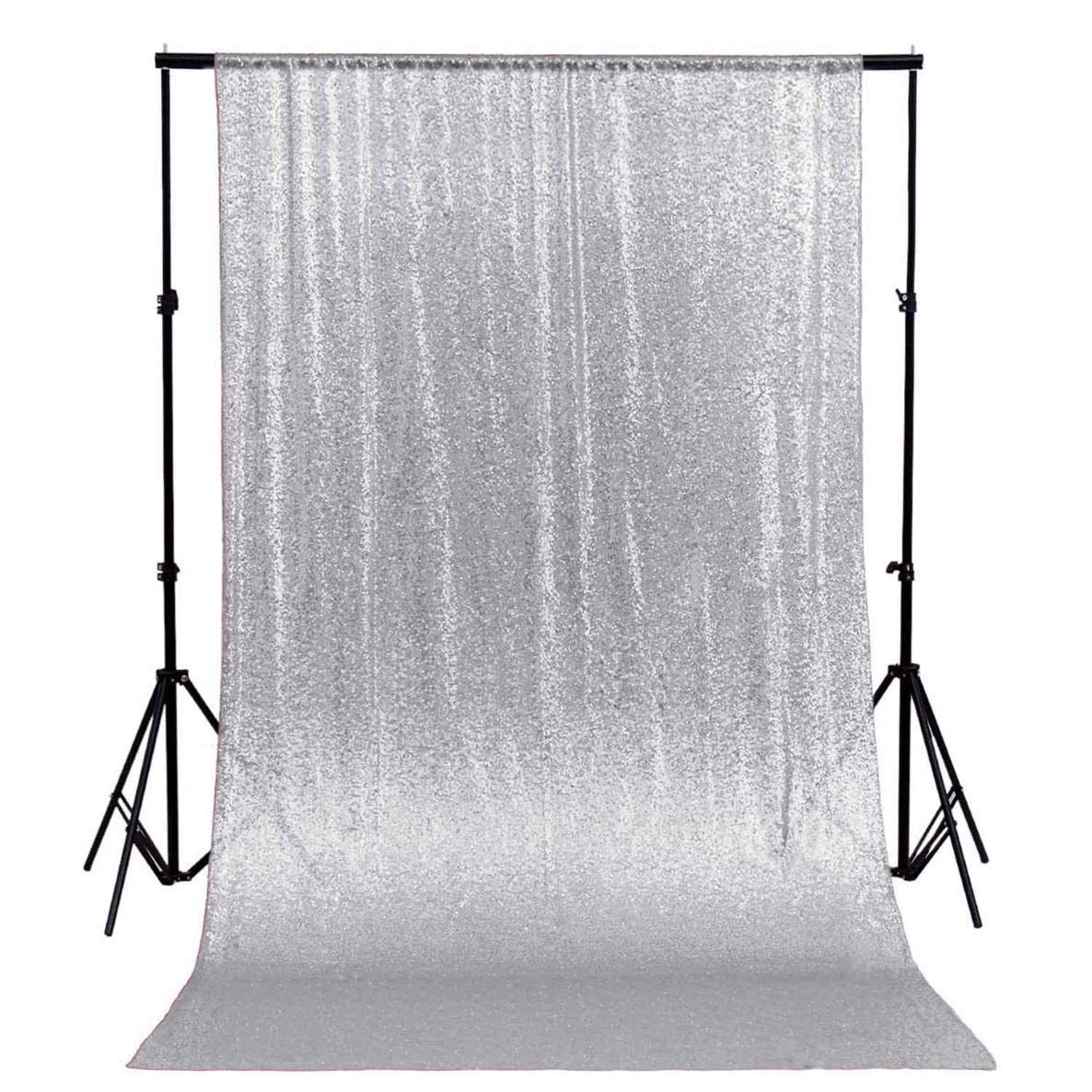 Buy ShinyBeauty 10FTx10FT-Sequin Backdrop-Silver, Photography ...