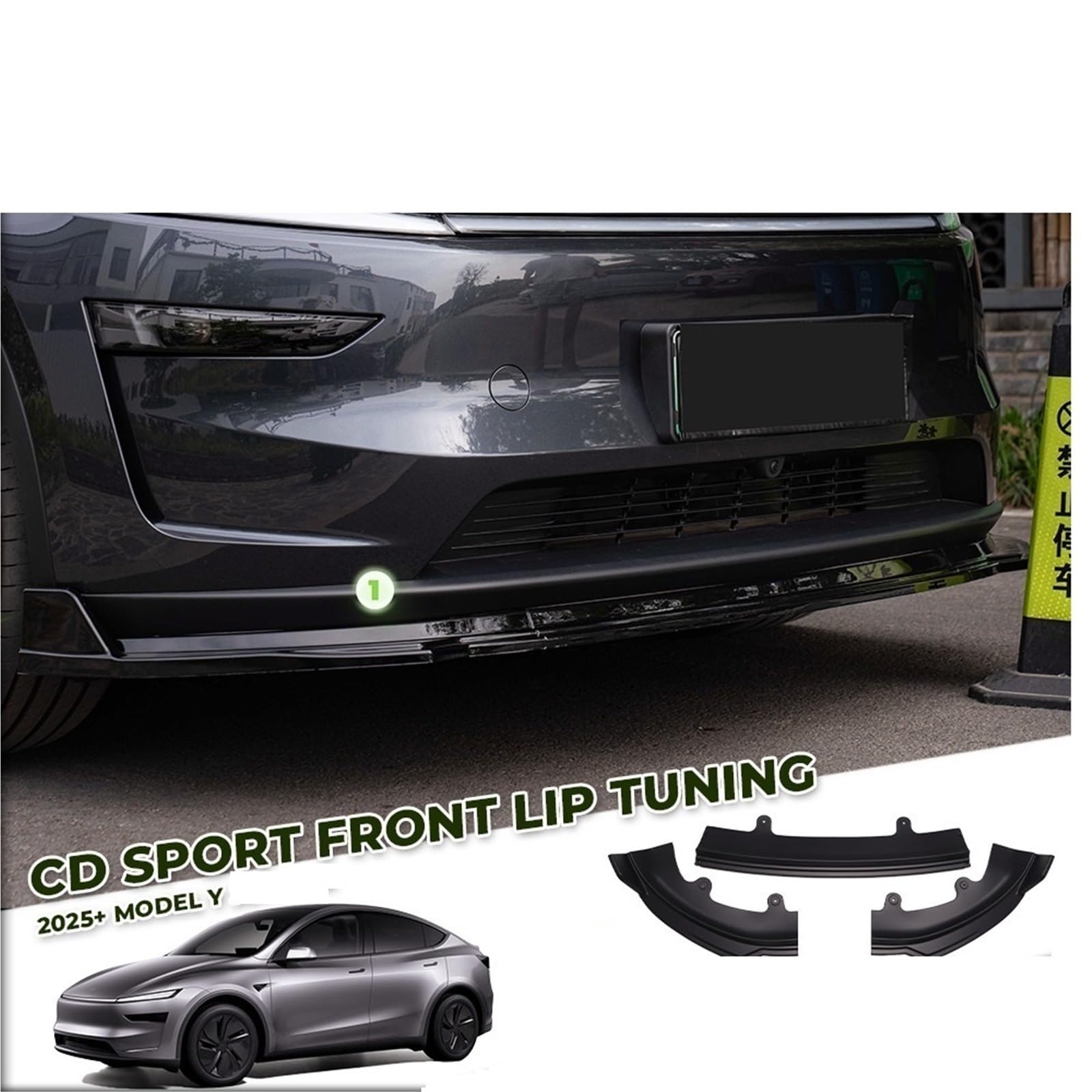 Tesla Model Y Body Kit 2024 Tesla Model Y Front Bumper Lip - 2025 ...