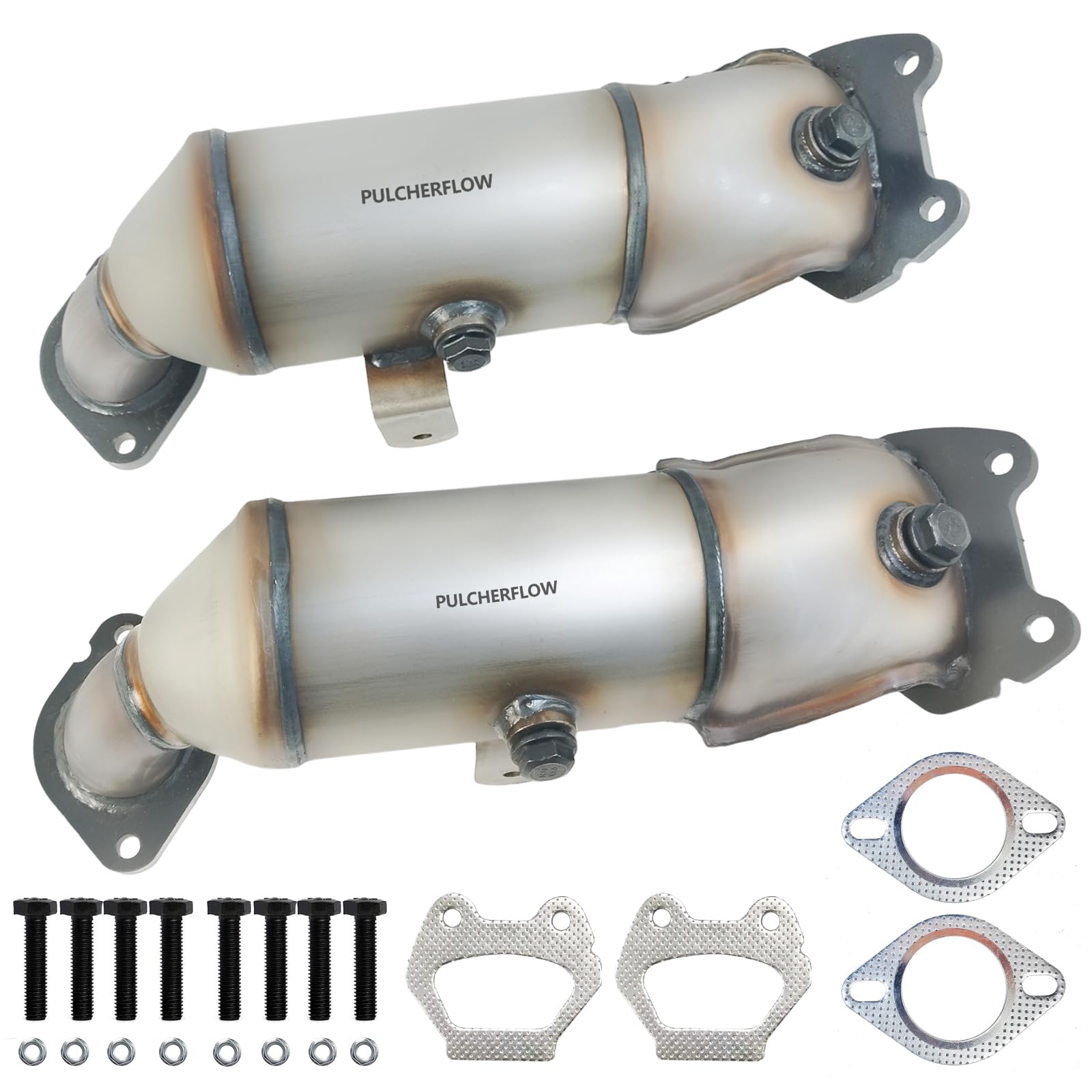 Amazon.com: PULCHERFLOW Front & Rear Catalytic Converter Compatible ...