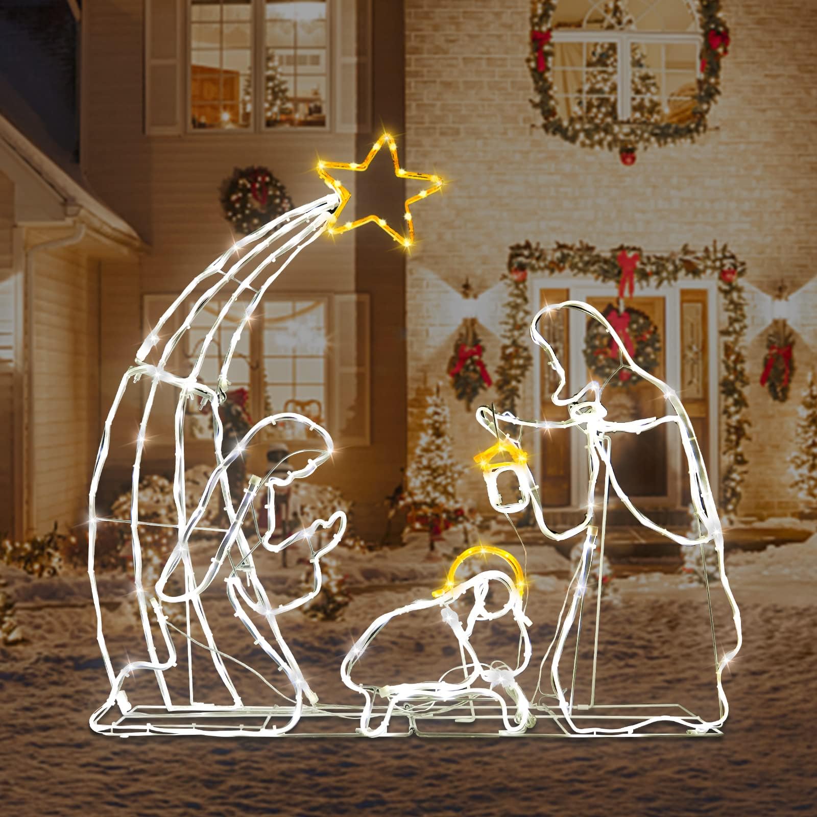 Amazon.com: Nativity Sets for Christmas Outdoor, Large Nativity Scene ...