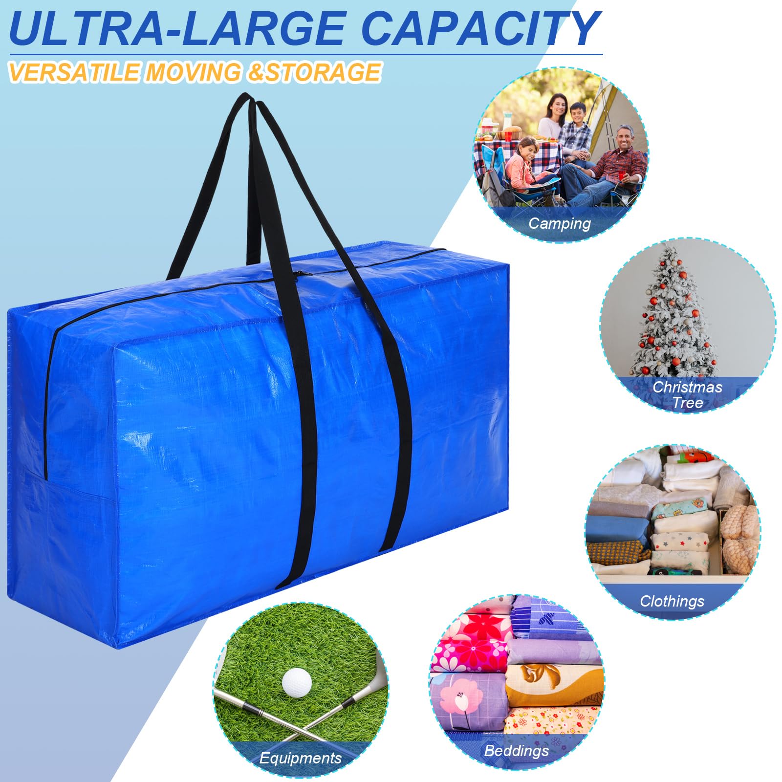 1Pcs 57 Gallon Extra Large Storage Bags XL Storage Bags Heavy Duty ...