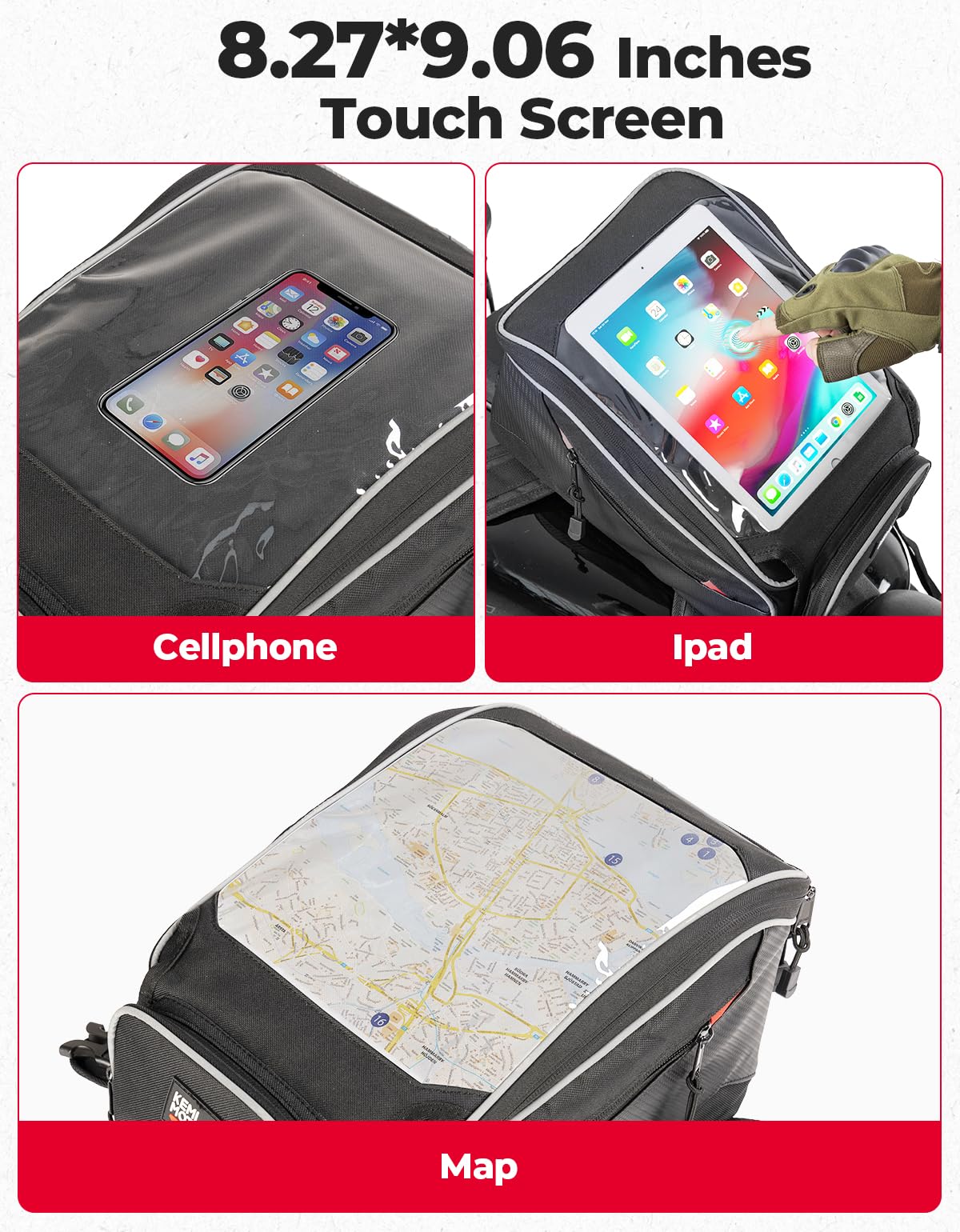 PVC Tank Bag Hot]KEMIMOTO Motorcycle Bag Waterproof PVC Tail Bags ...