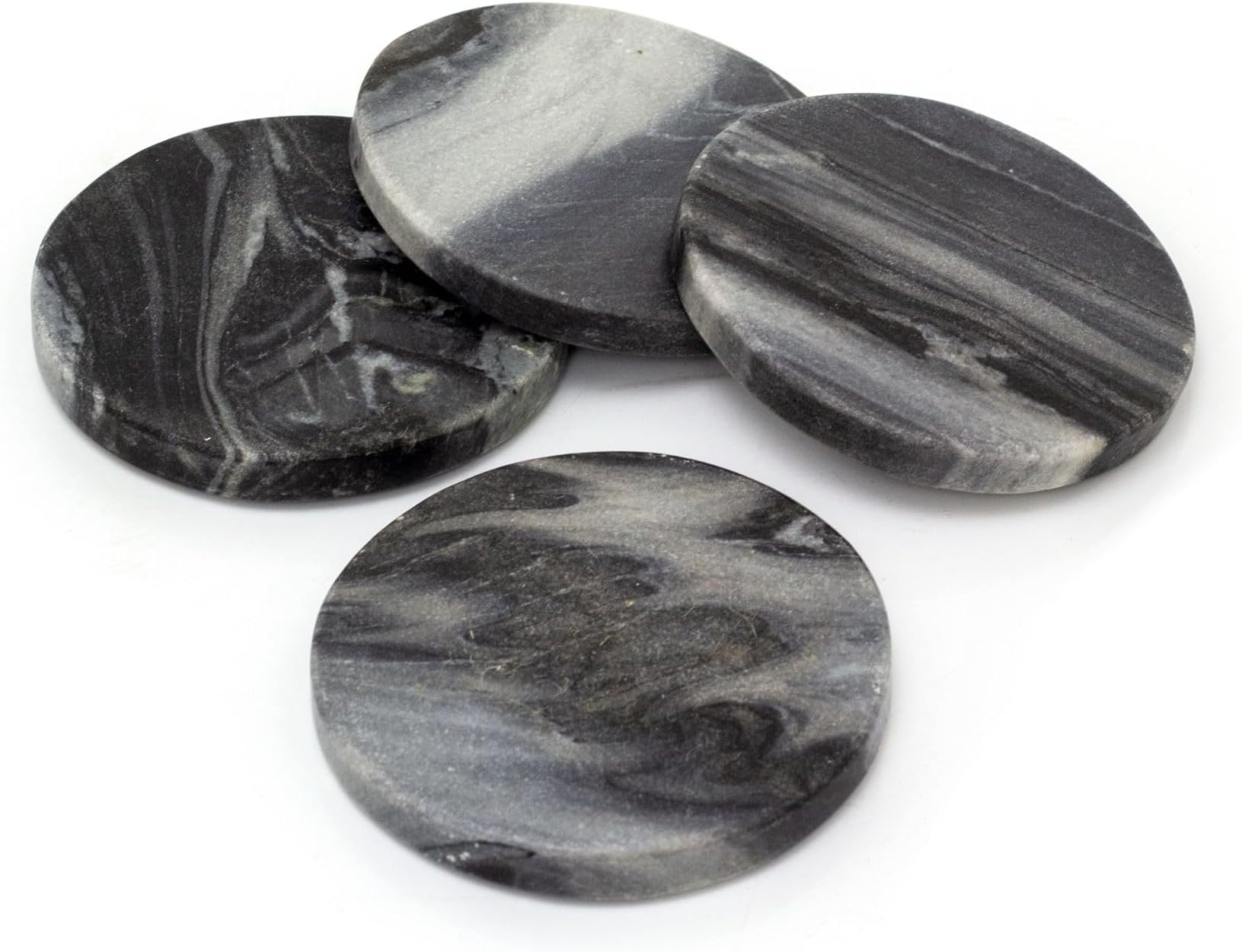 EHC Marble Coaster Set of 4, Non-slip Coasters for Mugs Drink Round ...