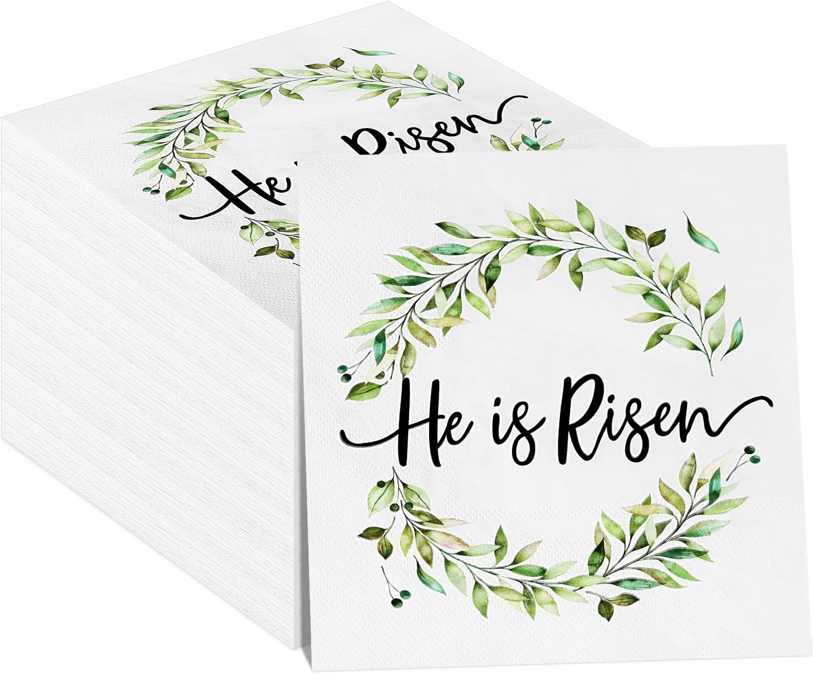 Amazon.com: Pajean 100 Pcs Easter Paper Napkins He Is Risen Easter ...