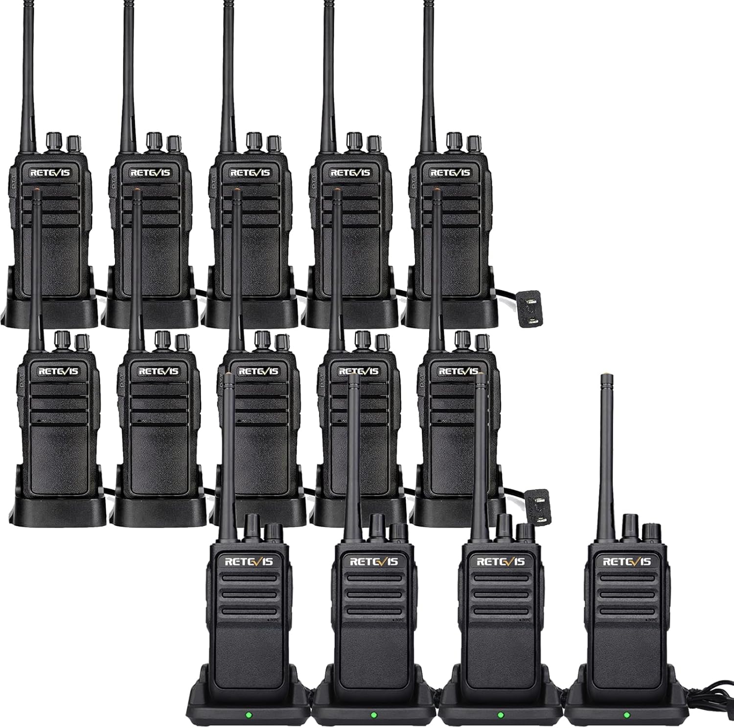 Amazon.com: Retevis RT21 Two-Way Radios(10 Pack) Bundle with RT17 ...