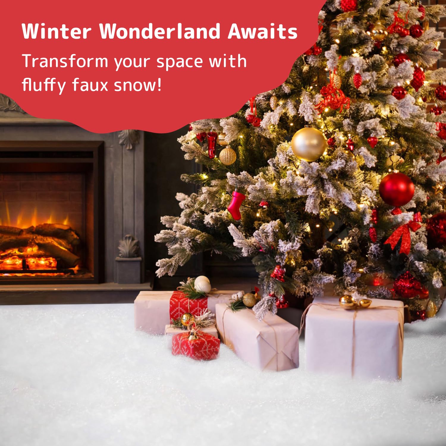 Snapklik.com : 2 Pack Snow Blanket Rolls - Artificial Fake Snow For ...