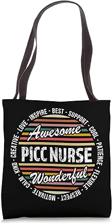 Amazon.com: PICC Nurse Tshirt Funny Vascular Access Appreciation Tote ...