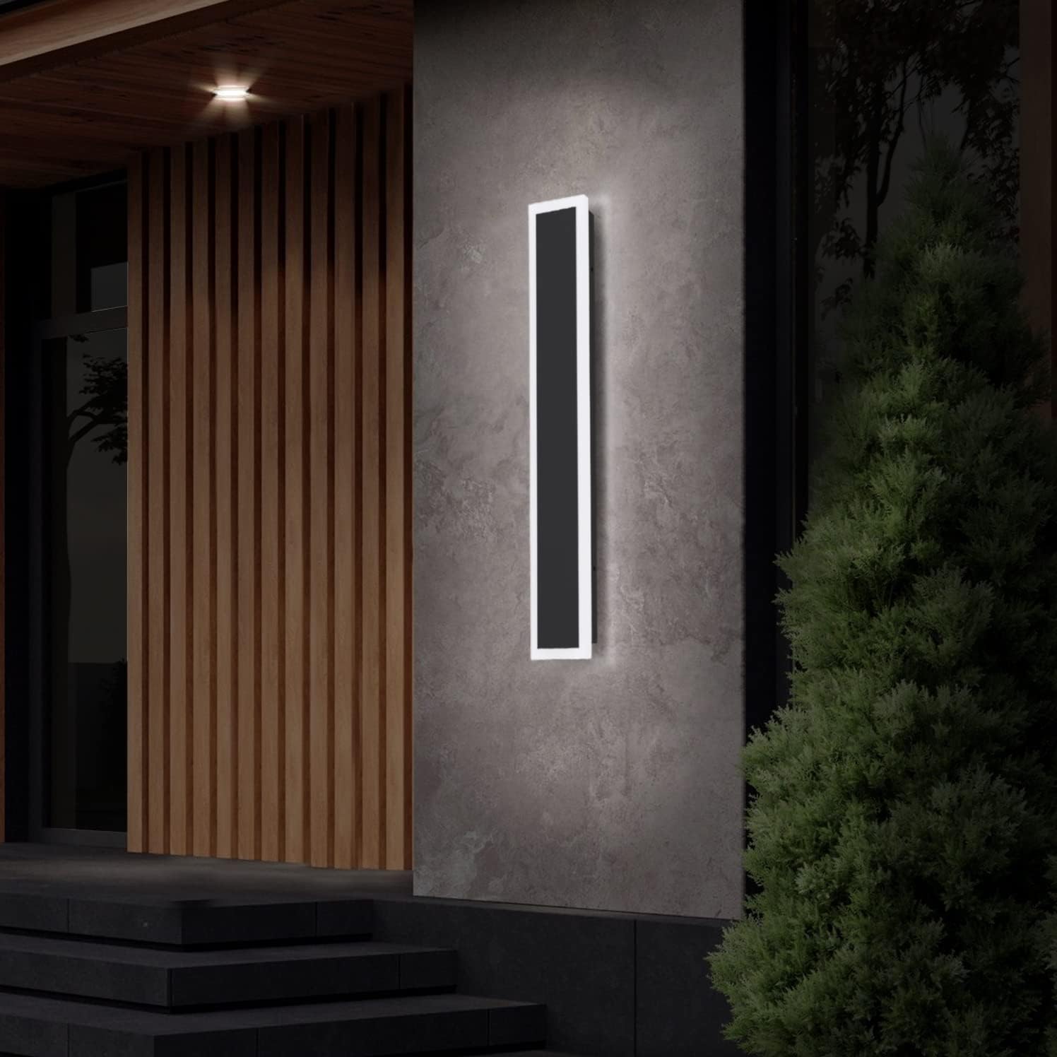ASD LED Long Wall Light Fixture | Modern Steel Linear Sconce | 36" 30W ...