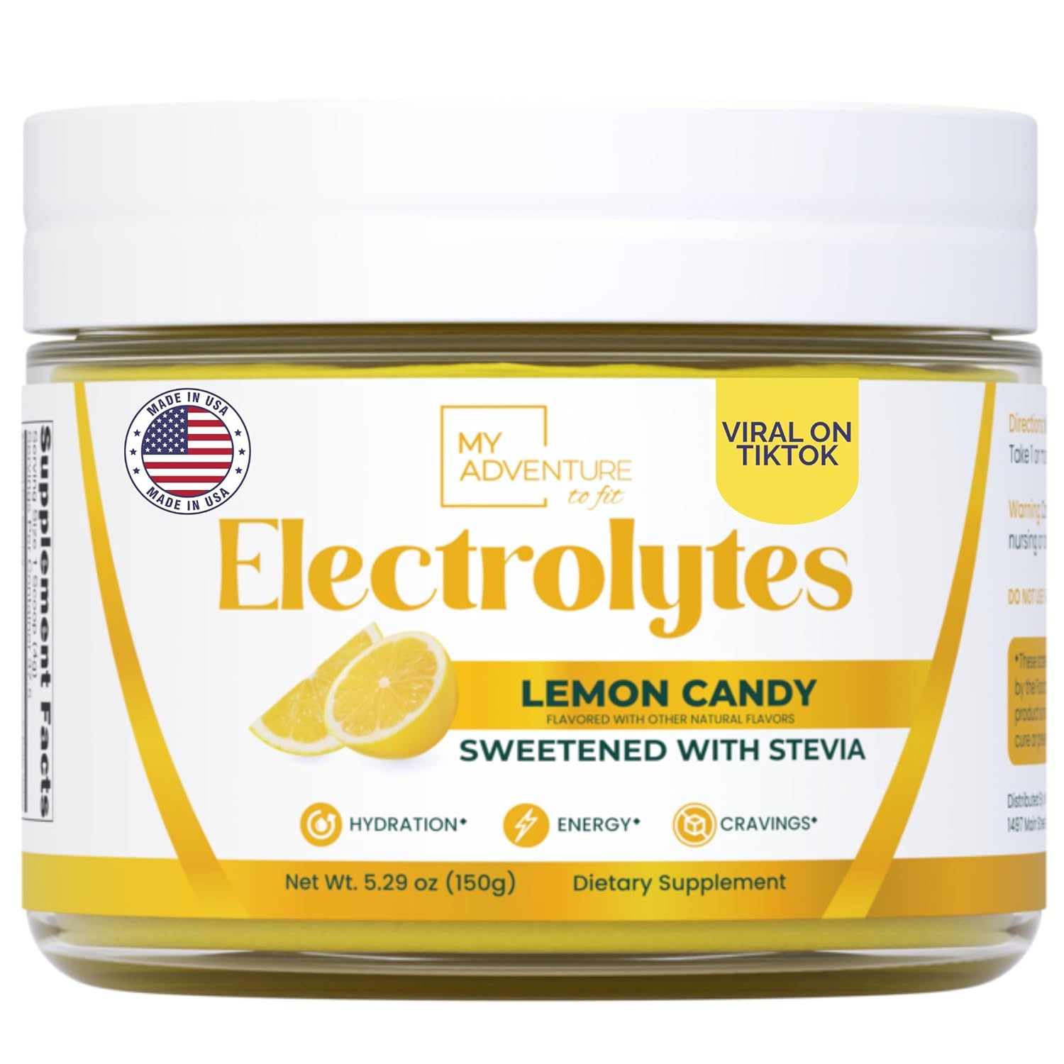 Amazon.com: Zero Sugar - Lemon Candy Electrolytes Powder - Refreshing ...