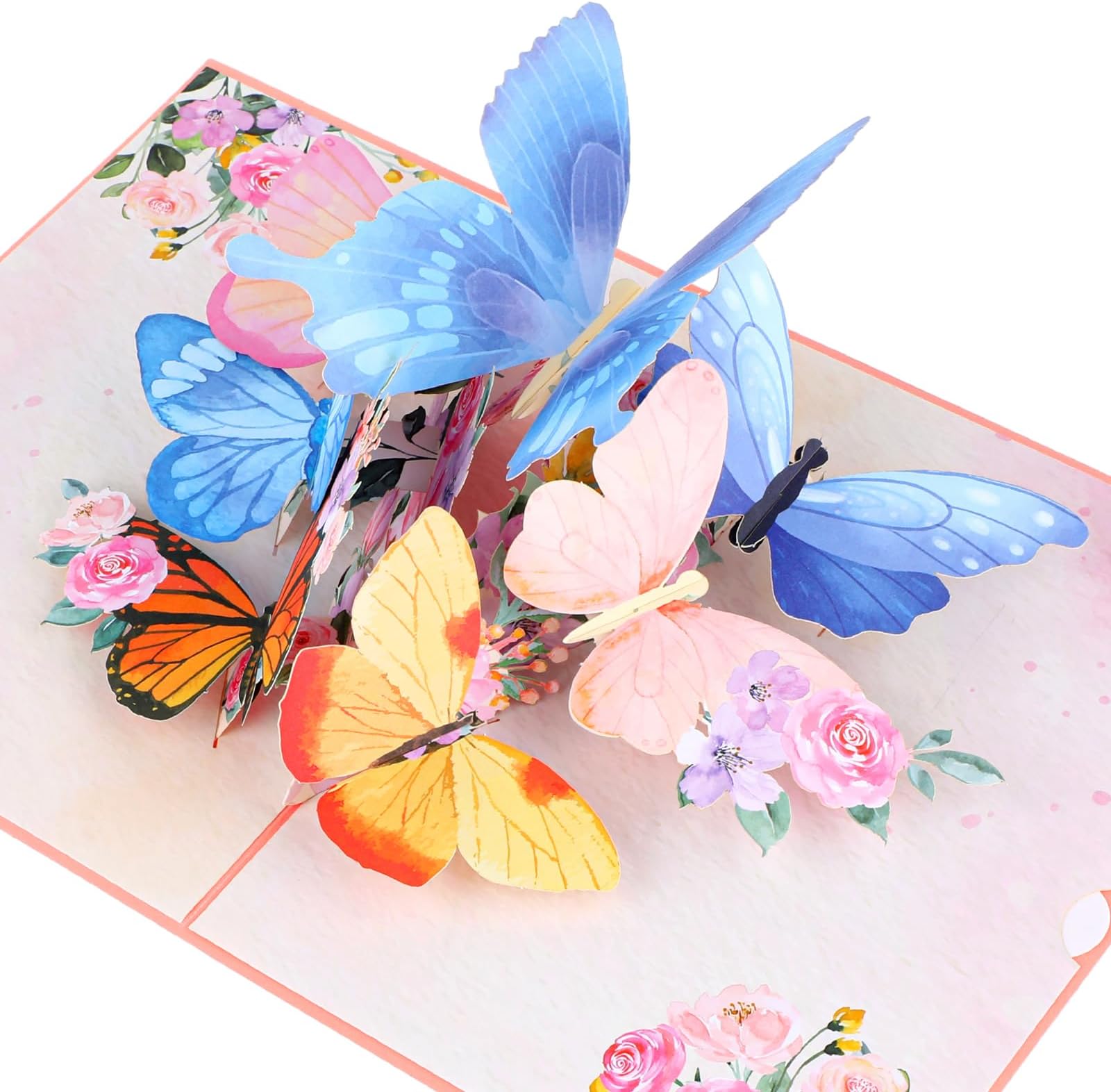 Dimeho Butterfly Flower Pop Up Cards 3D Popup Foldable Mother’s Day ...