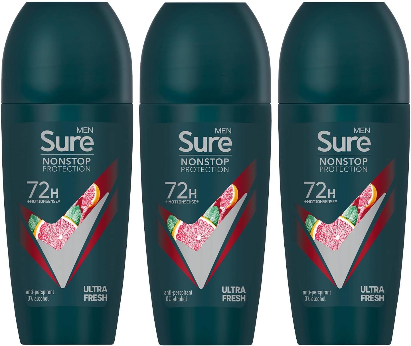 Sure Antiperspirant 72H Nonstop Sweat and Odour Protection Alcohol-Free ...