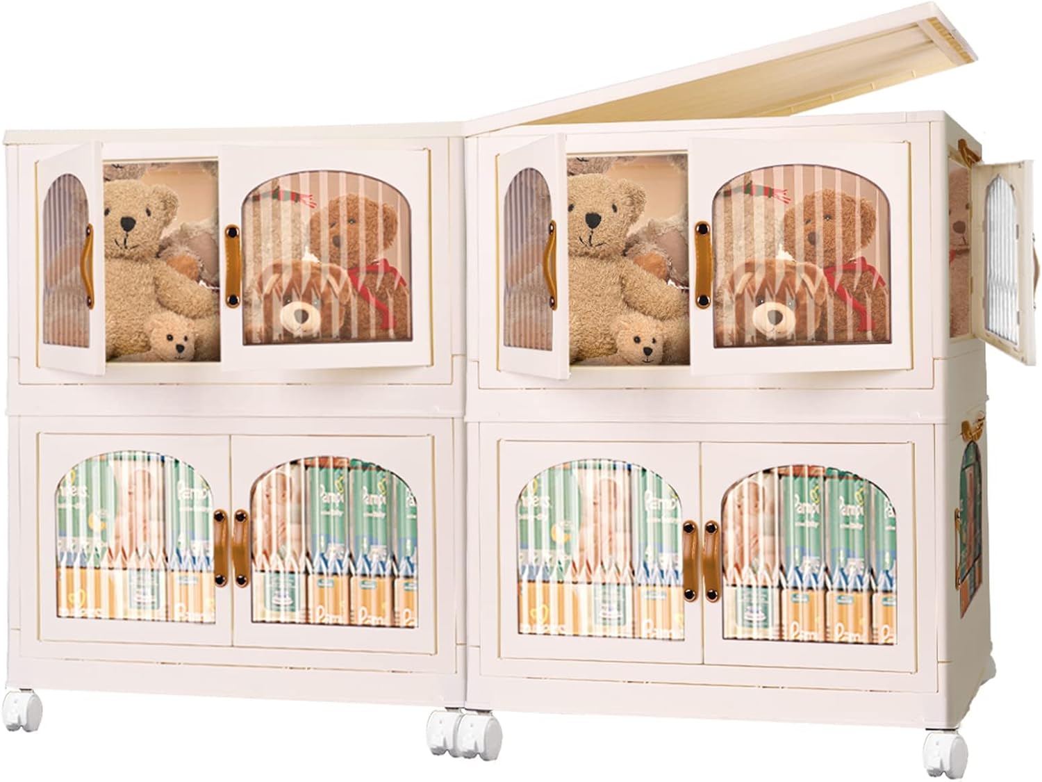 Amazon.com - Storage Bins with Lids, 4 Pack 15.4 Gal Folding Storage ...