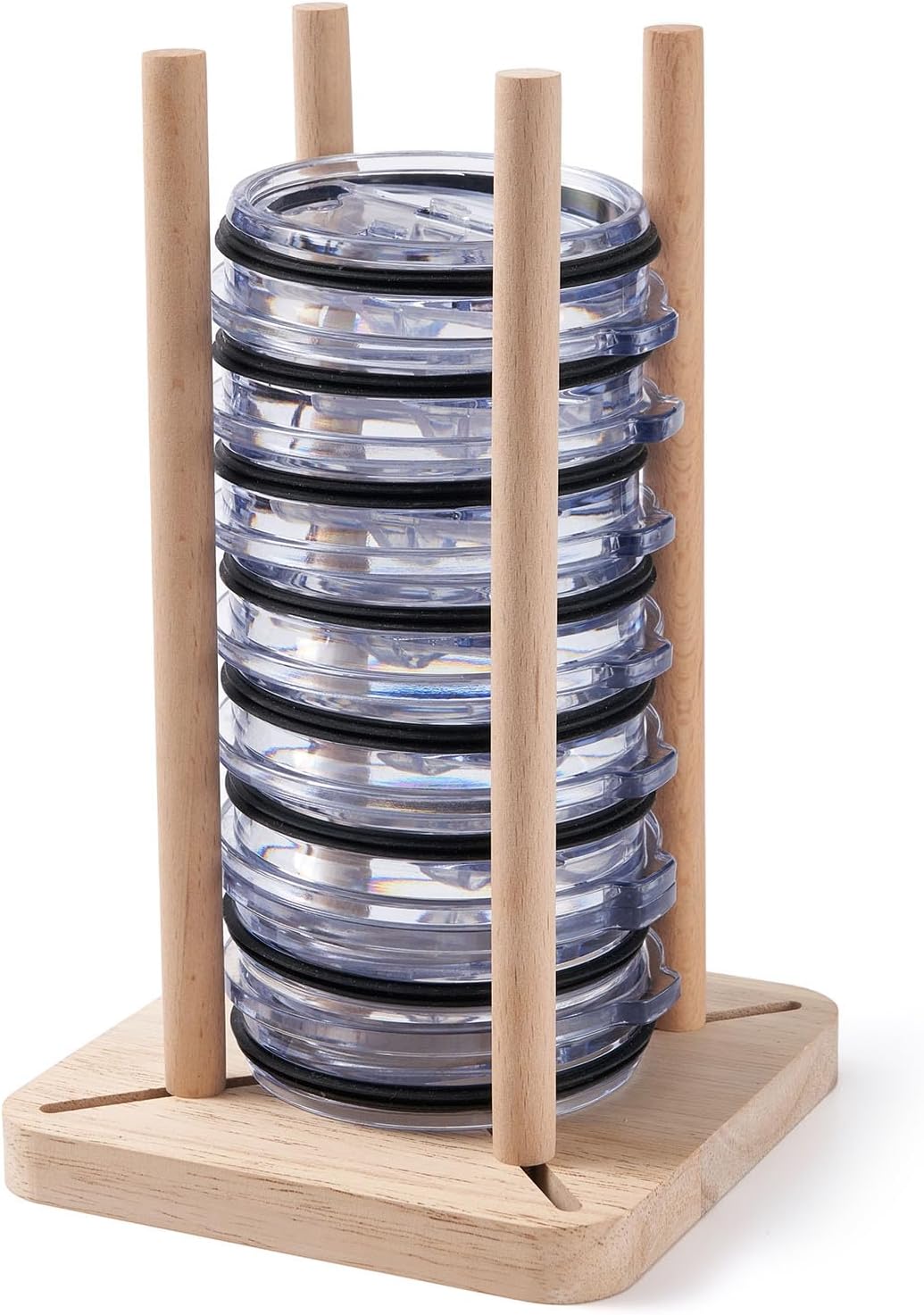 Amazon.com: SNDEC Adjustable Tumbler Lid Organizer, Cup Lids Storage ...