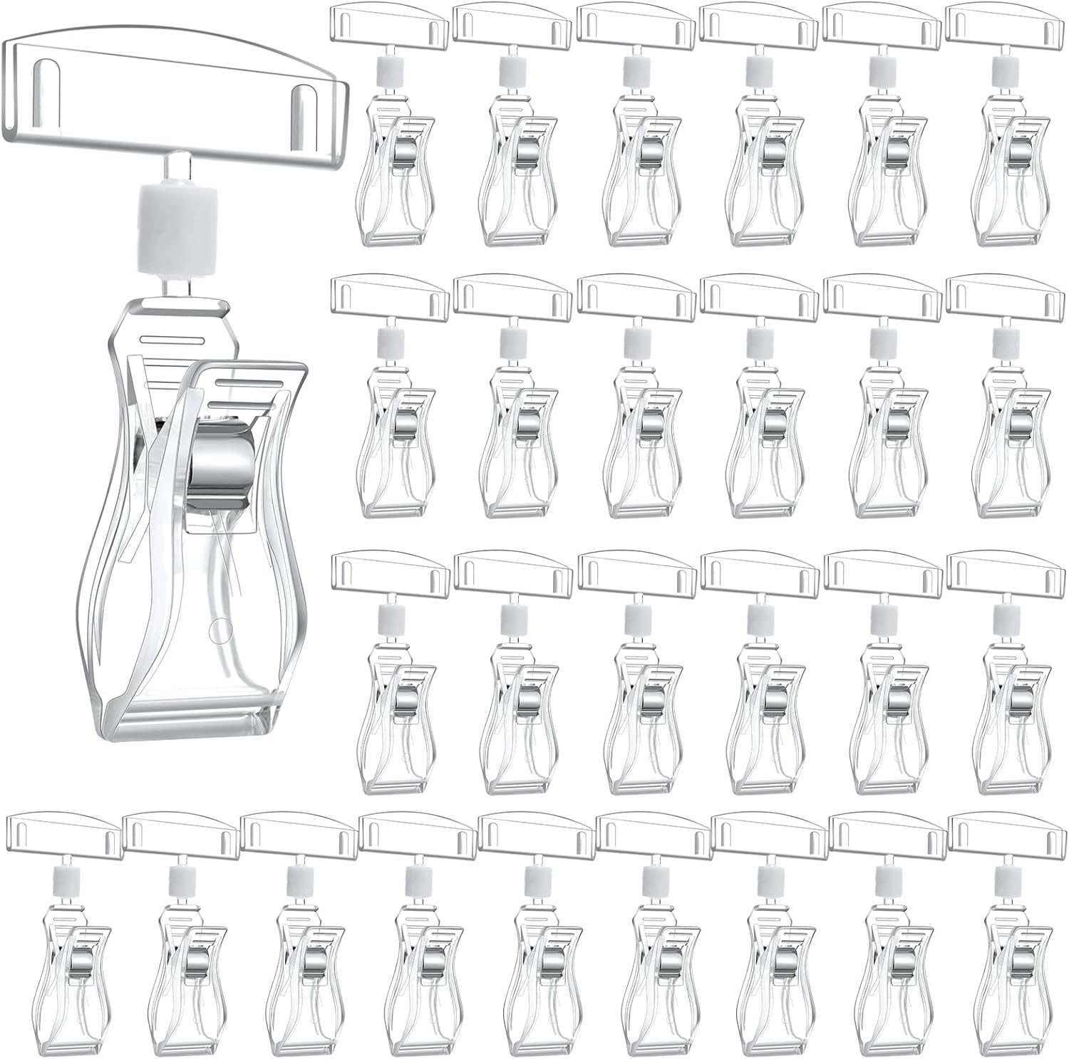 Amazon.com: Honeydak 50 Pcs Plastic Sign Holder Clips Swivel Price ...