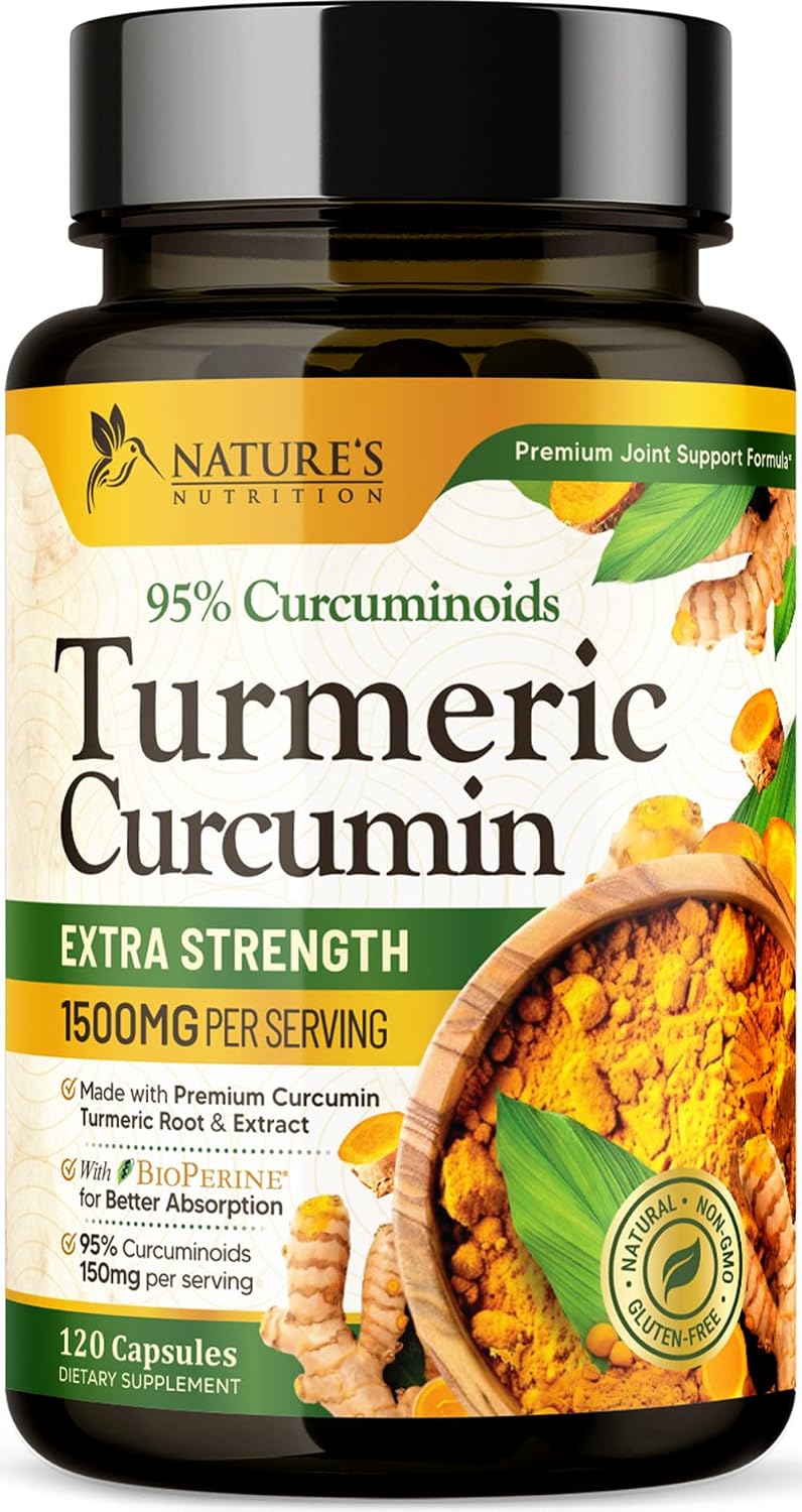 Amazon.com: Turmeric Curcumin Supplement 1500mg - Organic Tumeric ...