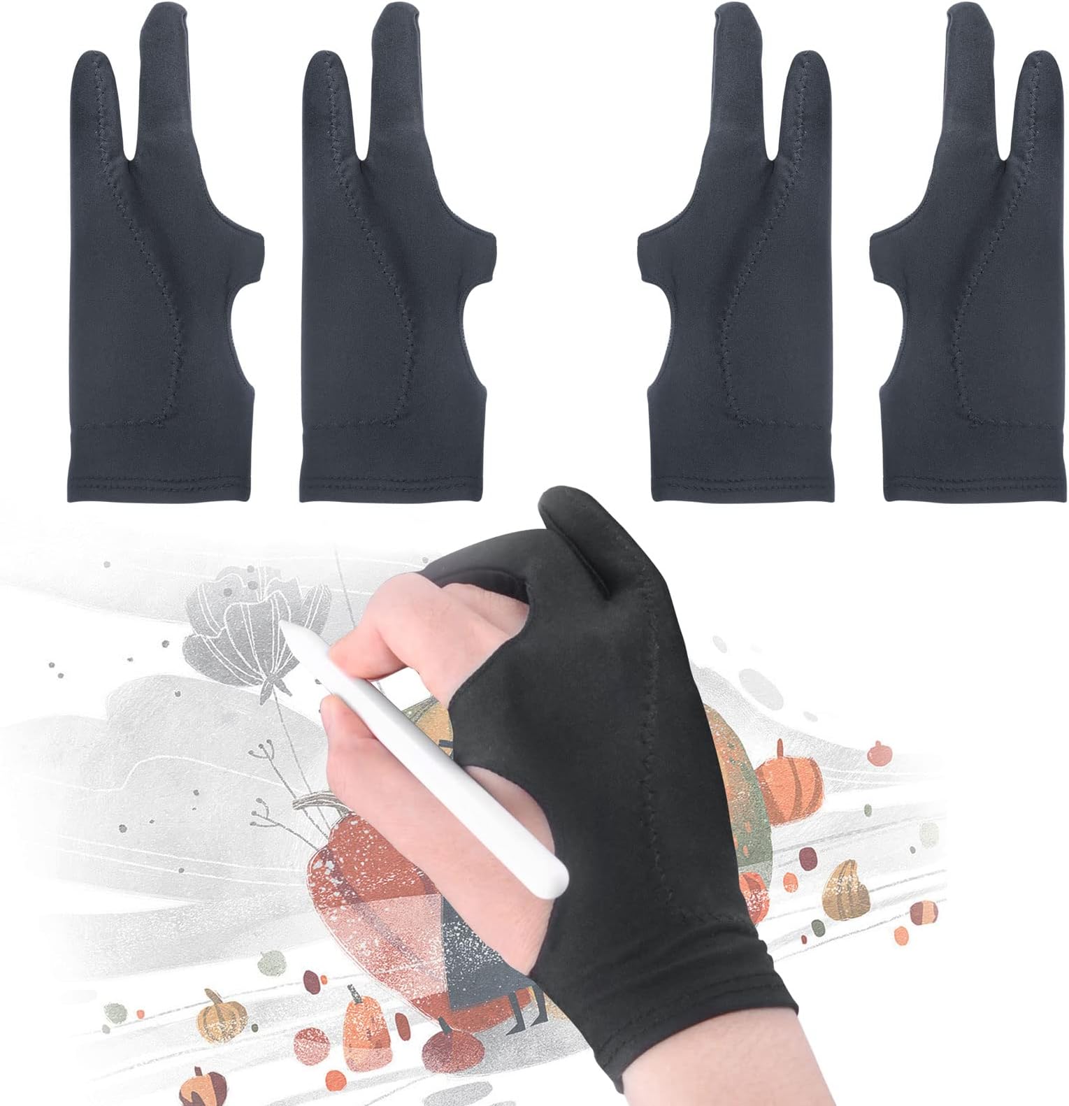 Amazon.com: [Palm Rejection] Artist Drawing Glove 4 Pack iPad Gloves ...