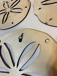 Amazon.com: 3 Sizes Sand Dollars Wall Decor Wooden Ocean Sand Dollar ...