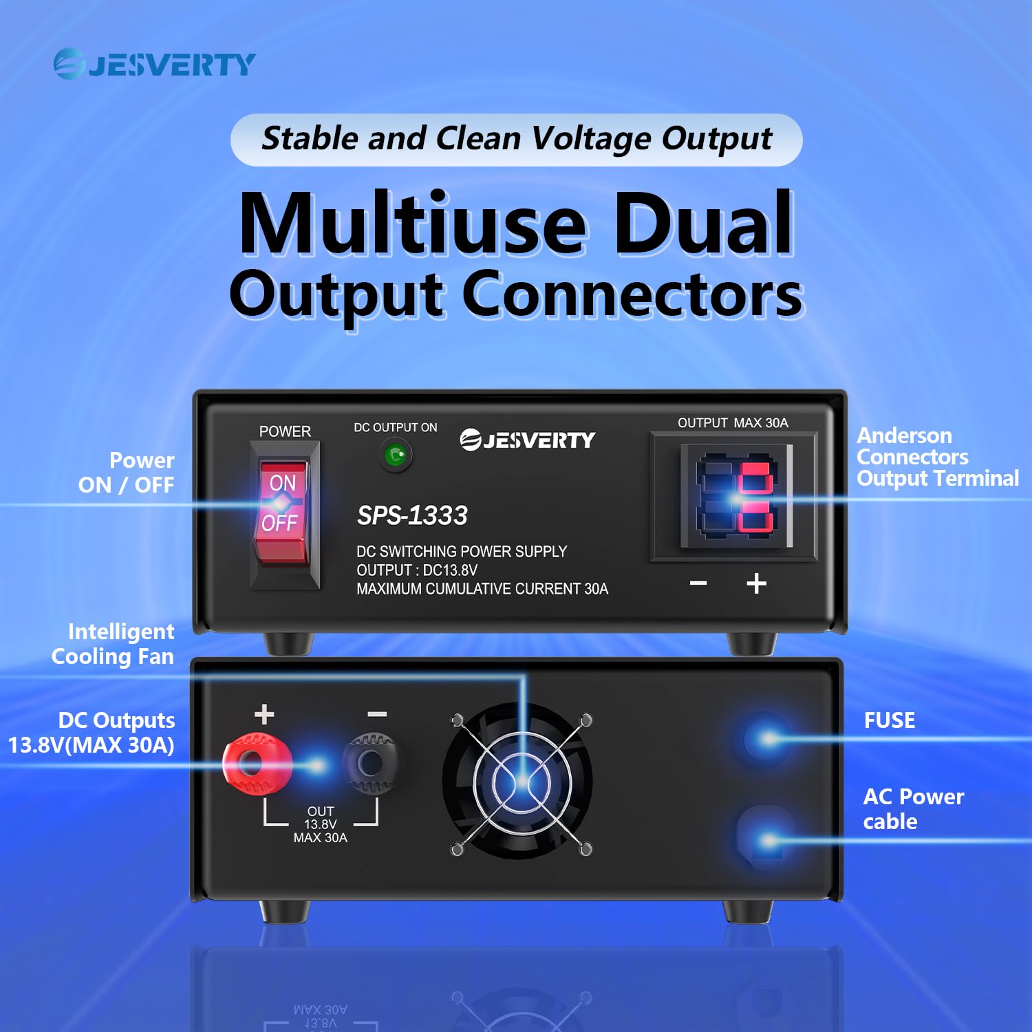 Snapklik.com : Universal Compact Bench Power Supply- 30 Amp Regulated ...